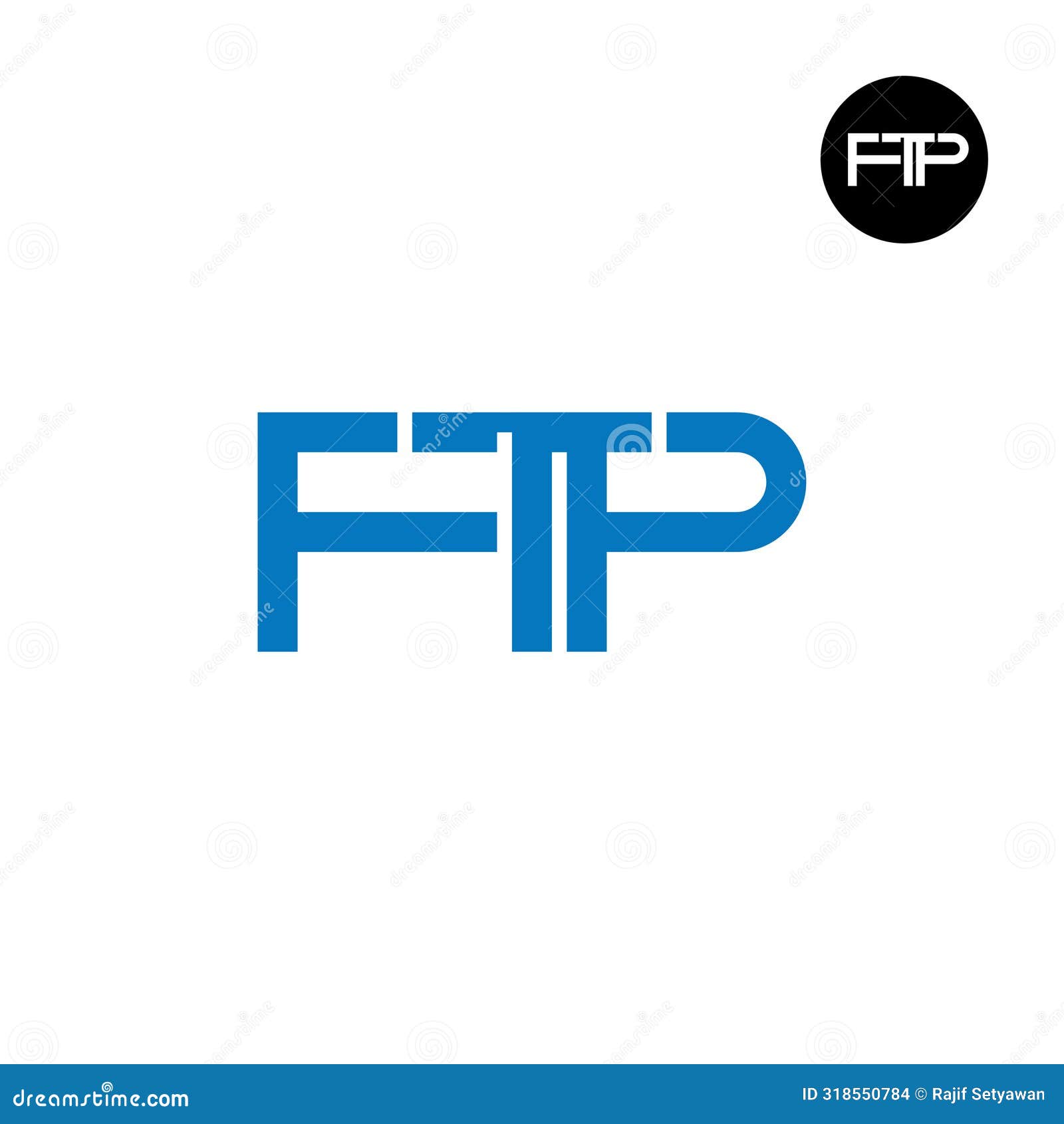 FTP Logo Letter Monogram Design Stock Vector - Illustration of initials ...