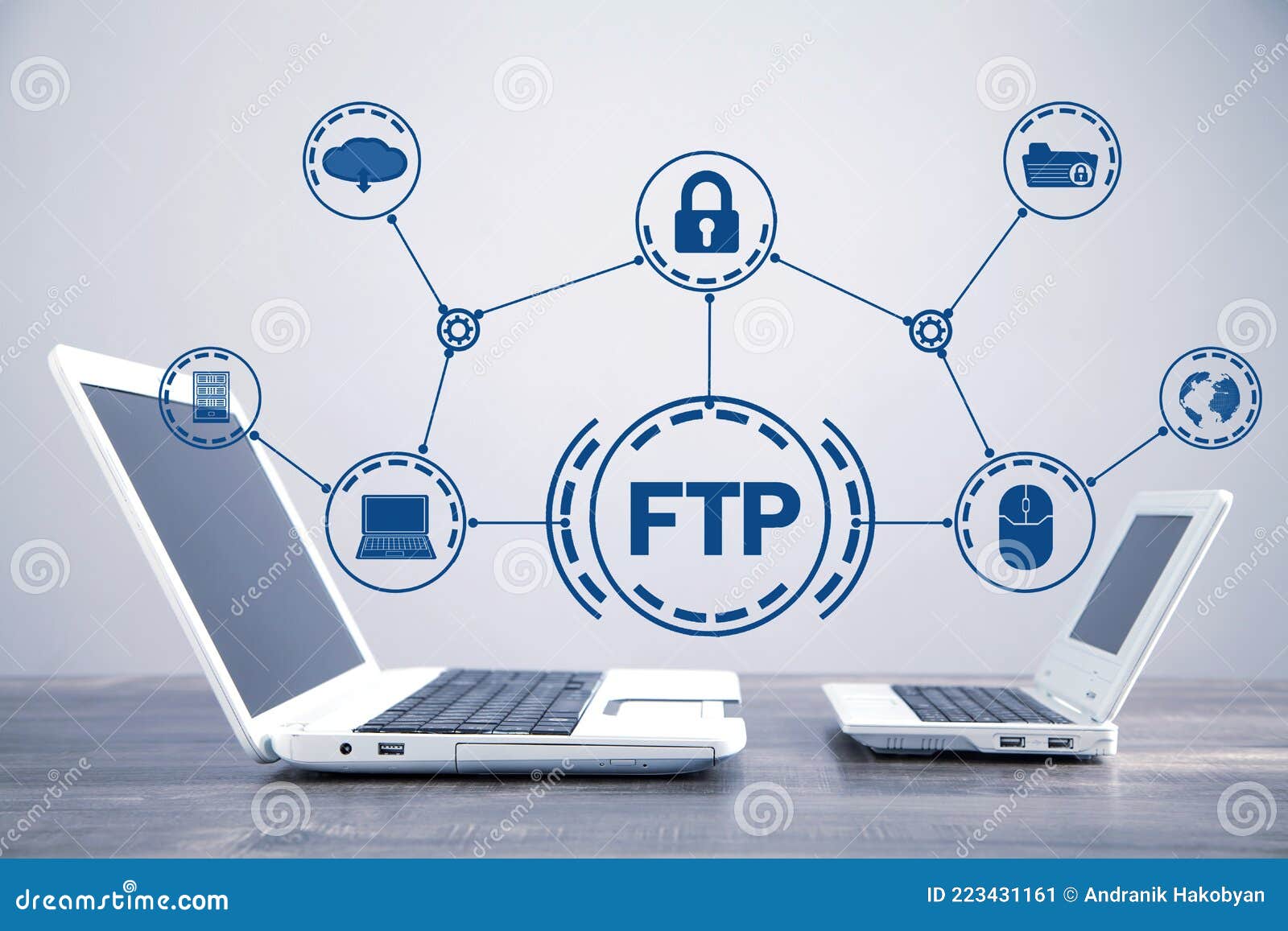 Ftp. Protocolo De Transferencia De Archivos. Internet. Tecnología Stock ...