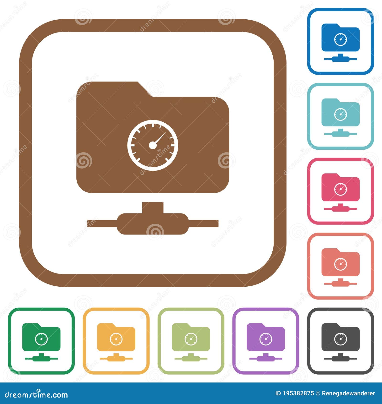 FTP quota simple icons stock vector. Illustration of file - 195382875