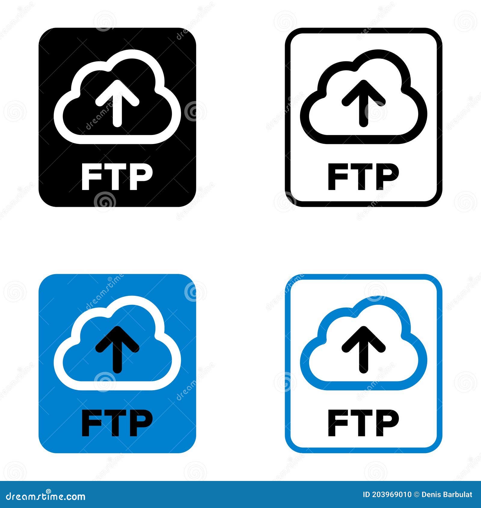 `FTP` Standard Network File Transfer Protocol Information Sign Stock ...