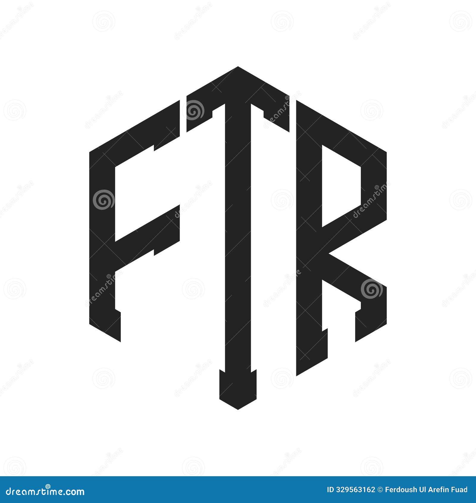 FTR Logo Design. Initial Letter FTR Monogram Logo Using Hexagon Shape ...