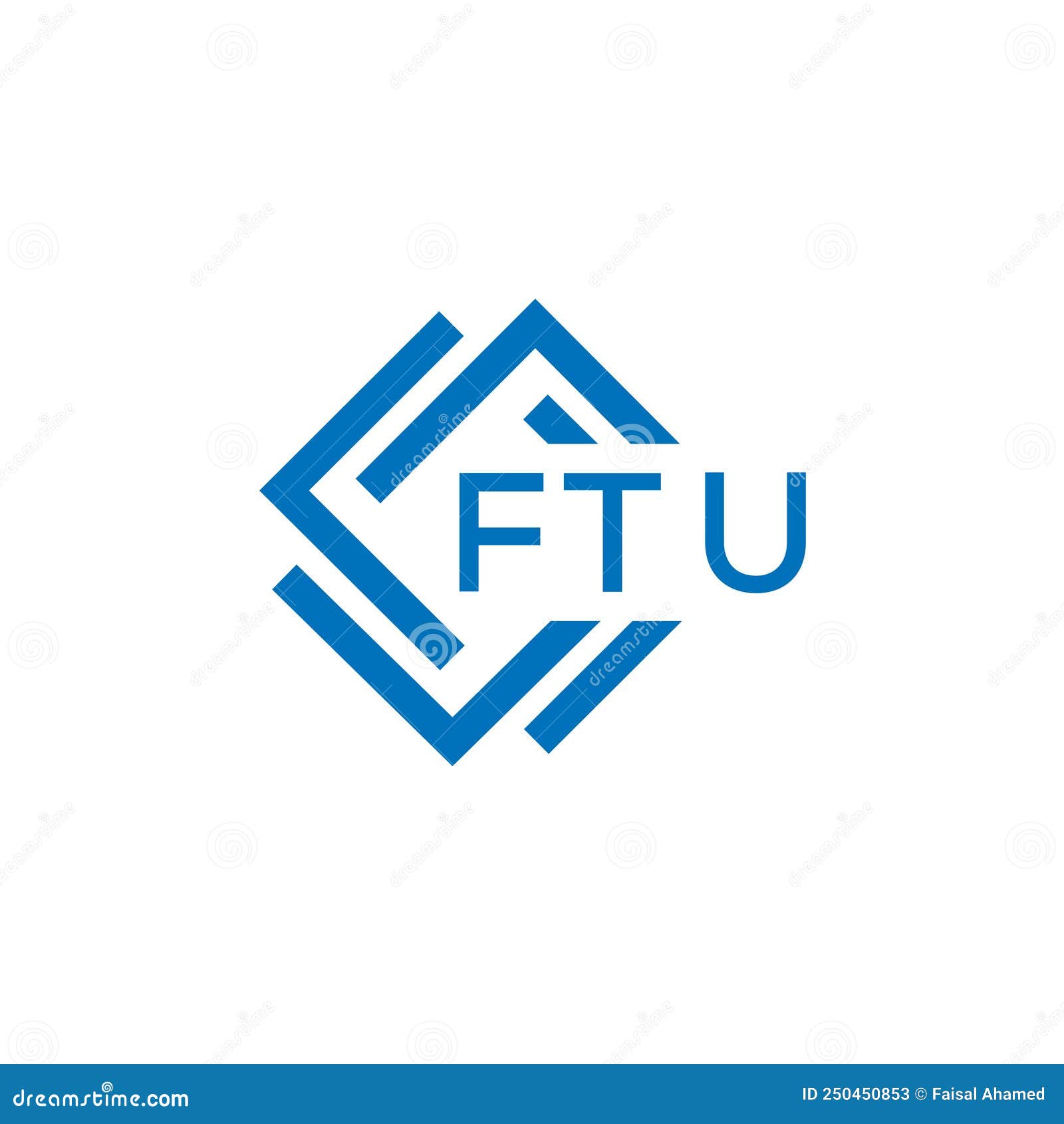 FTU Letter Logo Design on White Background. FTU Creative Circle Letter ...