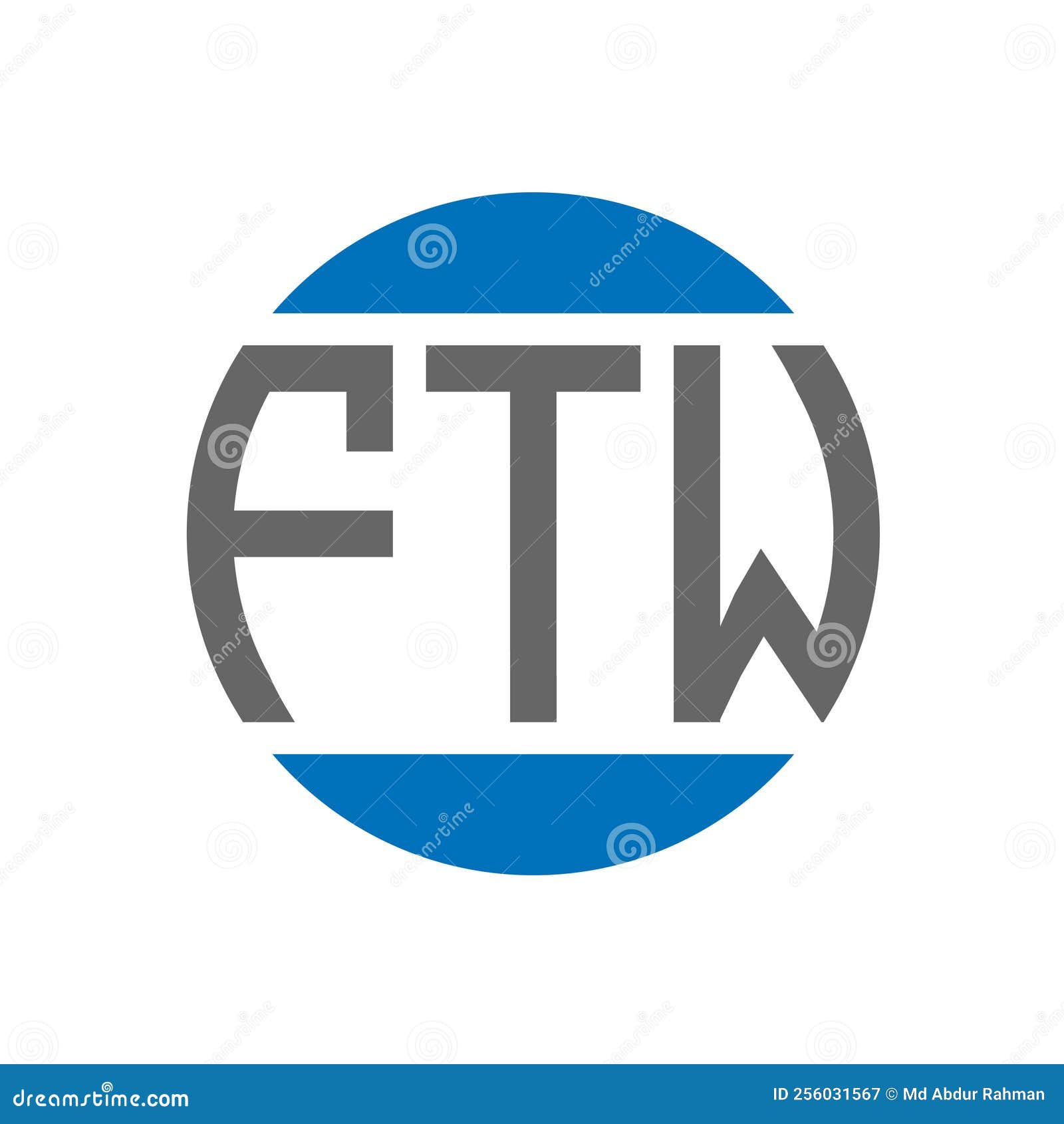 FTW Letter Logo Design on White Background. FTW Creative Initials ...