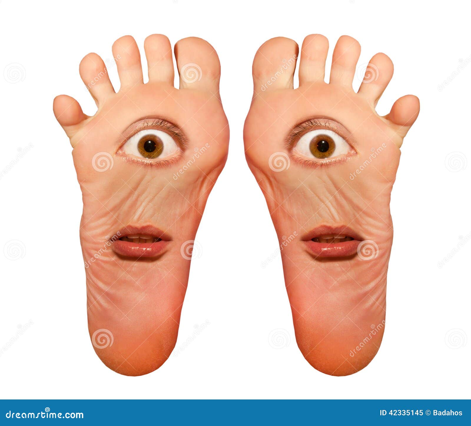 Fuß stockbild. Bild von augen, lippen, zehen, beidseitig - 42335145