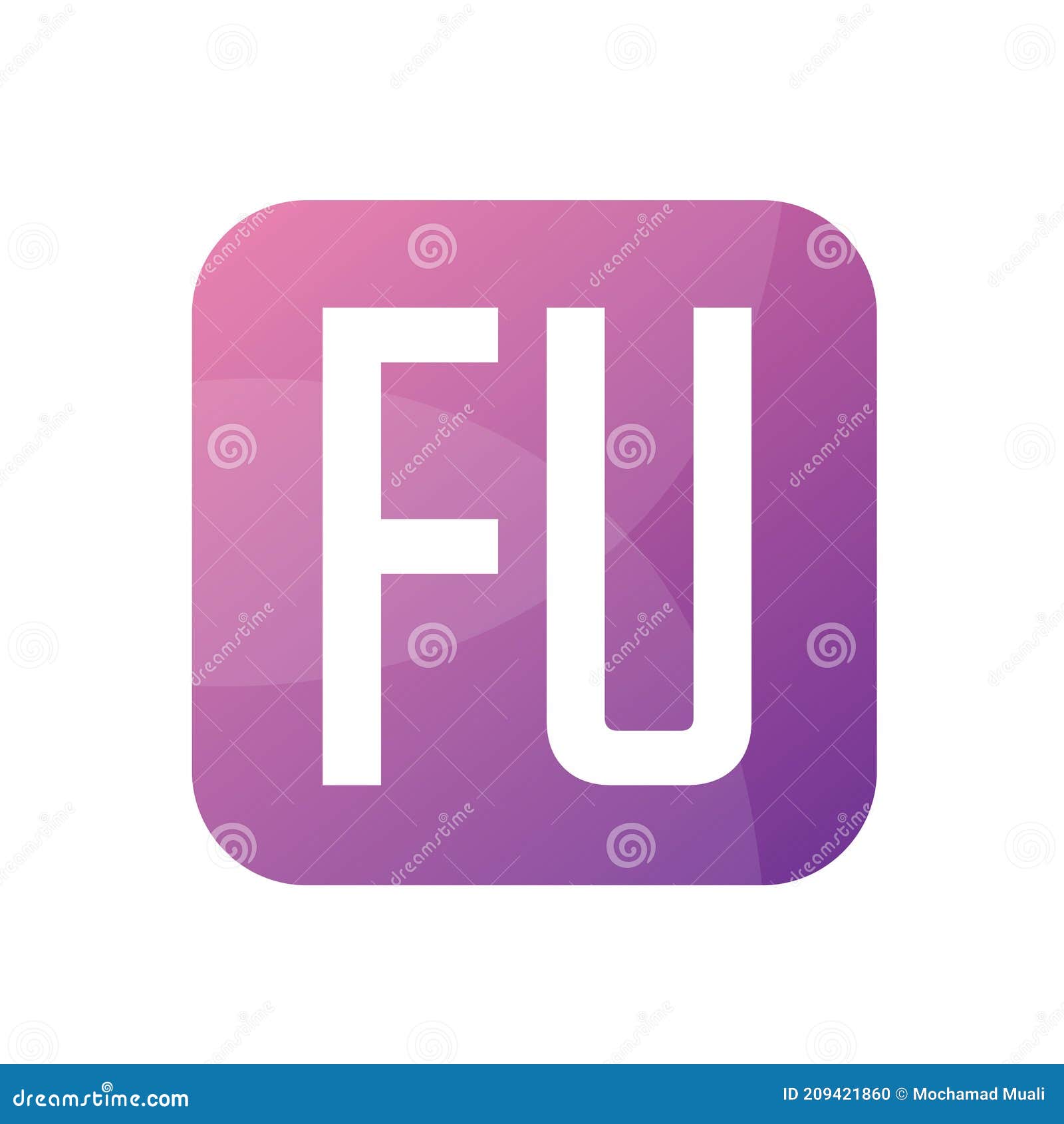 FU Letter Logo Design with Simple Style Stock Vector - Illustration of ...
