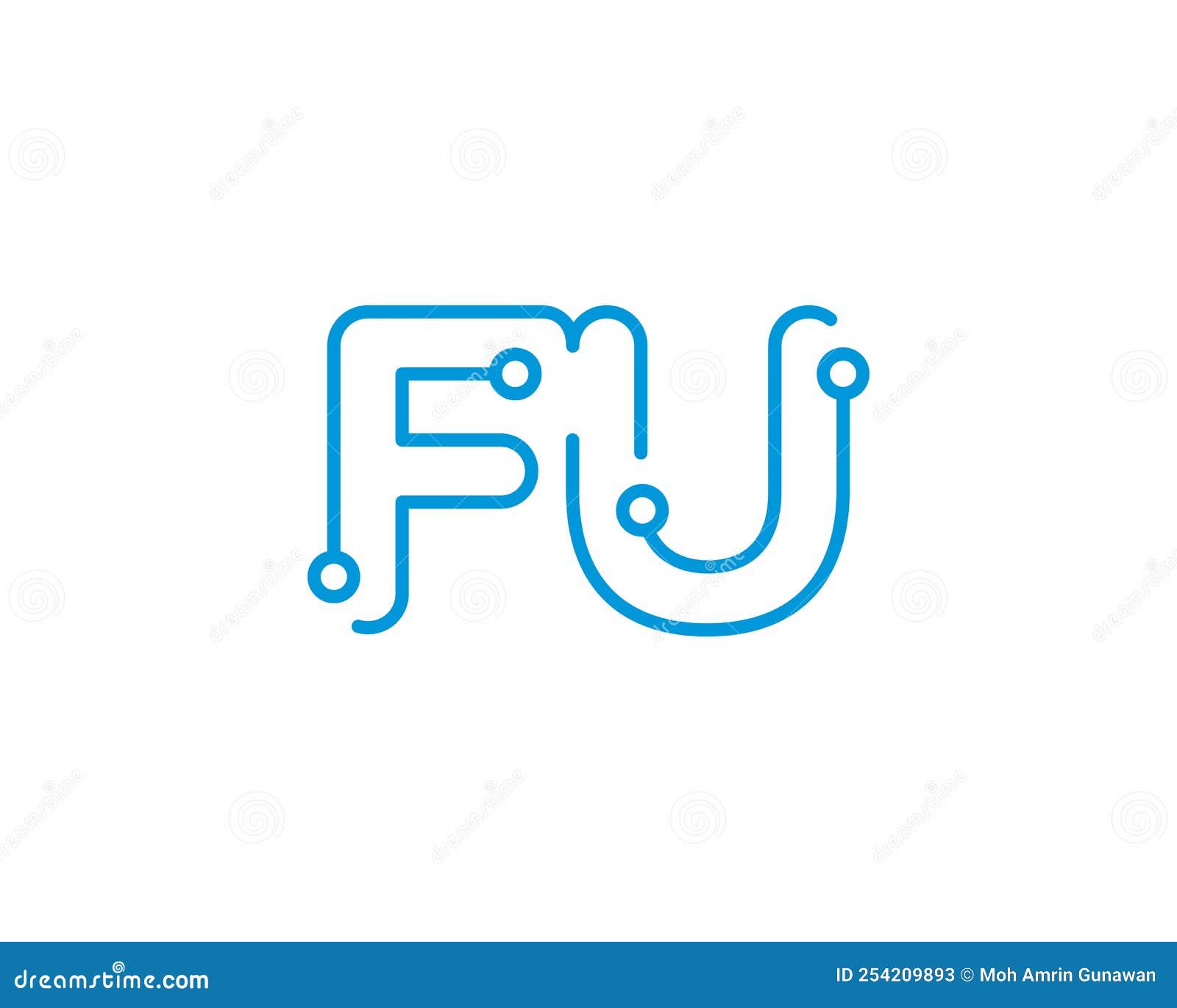 FU Letters, Electronic Circuit, Technology Logo Design Vector 001 Stock ...