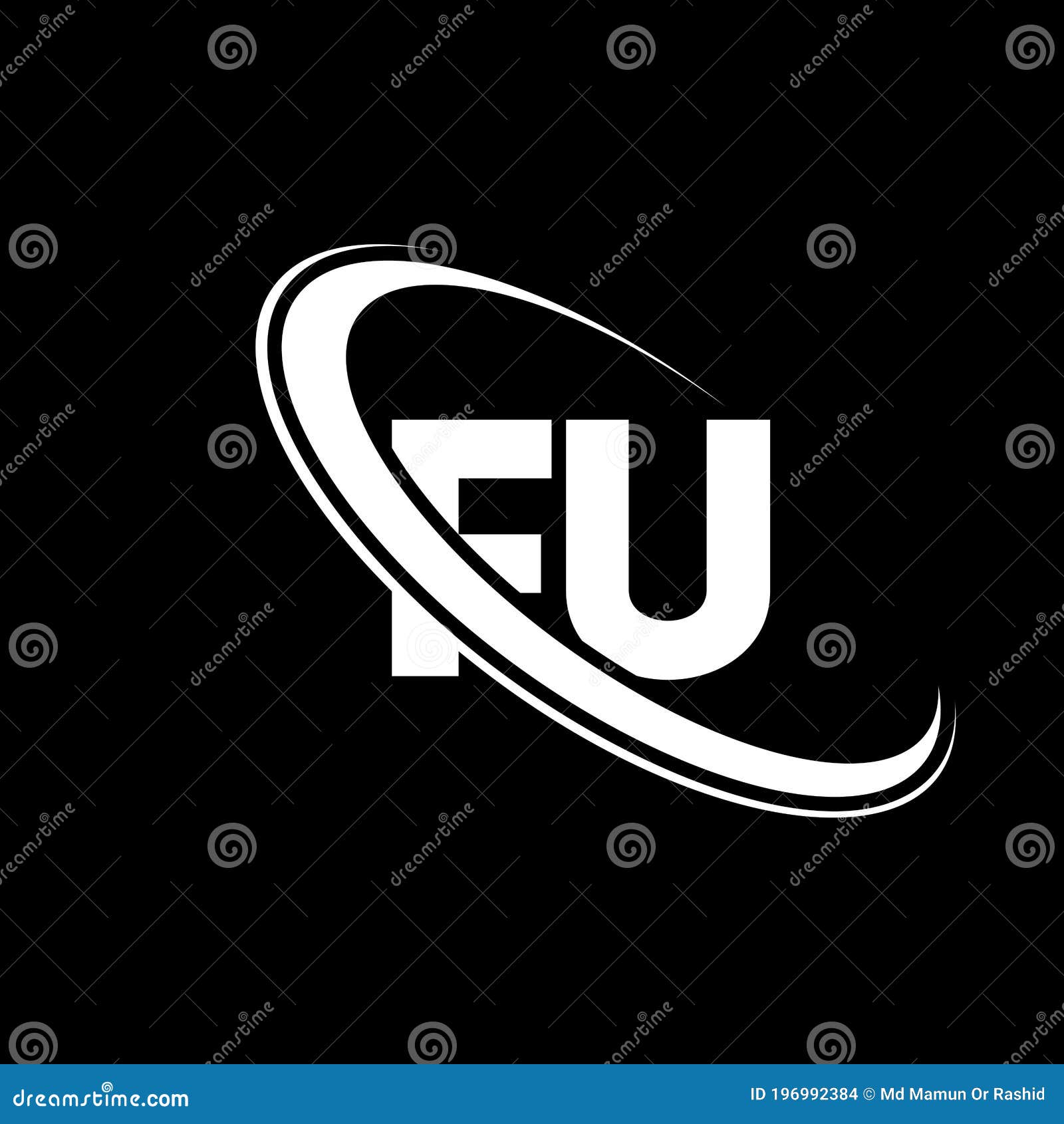 FU Logo. F U Design. White FU Letter. FU/F U Letter Logo Design Stock ...