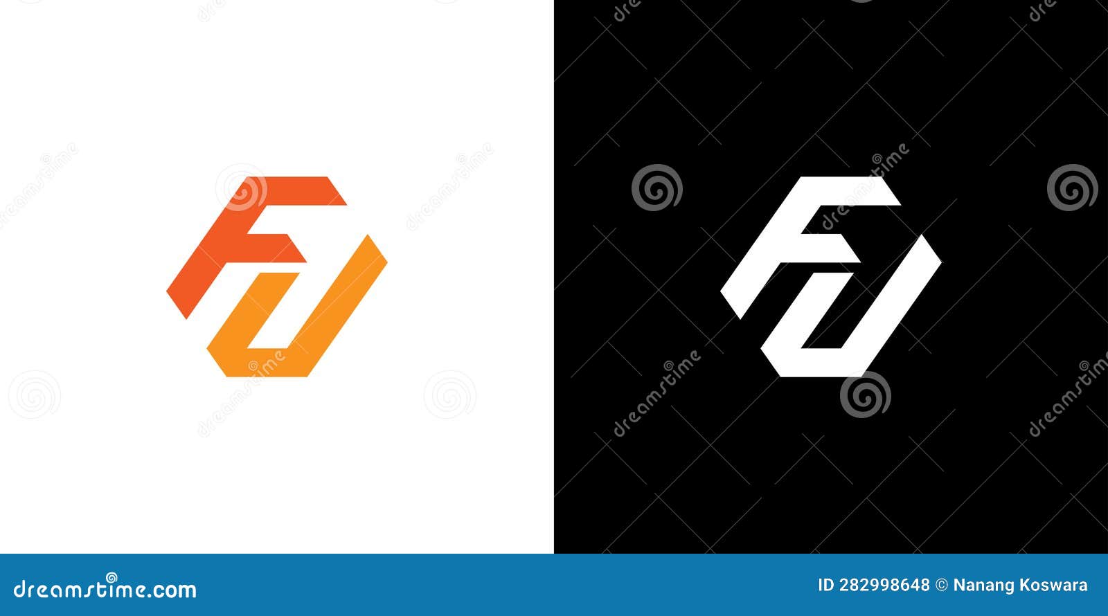 FU Logo, FU Monogram, Initial FU Logo, Letter FU Logo, Abstract, Icon ...