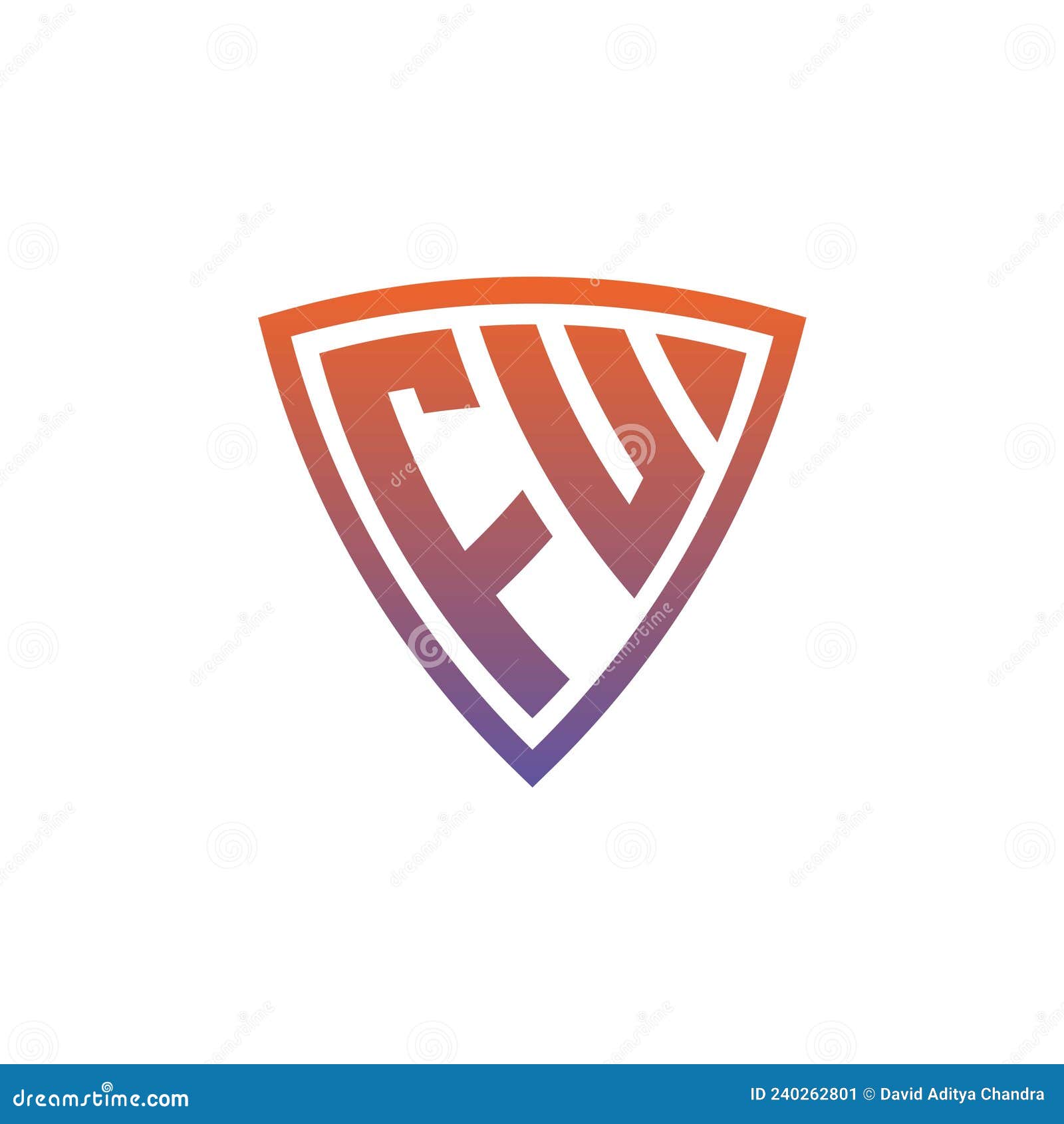 FU Logo Shield Monogram Gradient Style Design Stock Vector ...