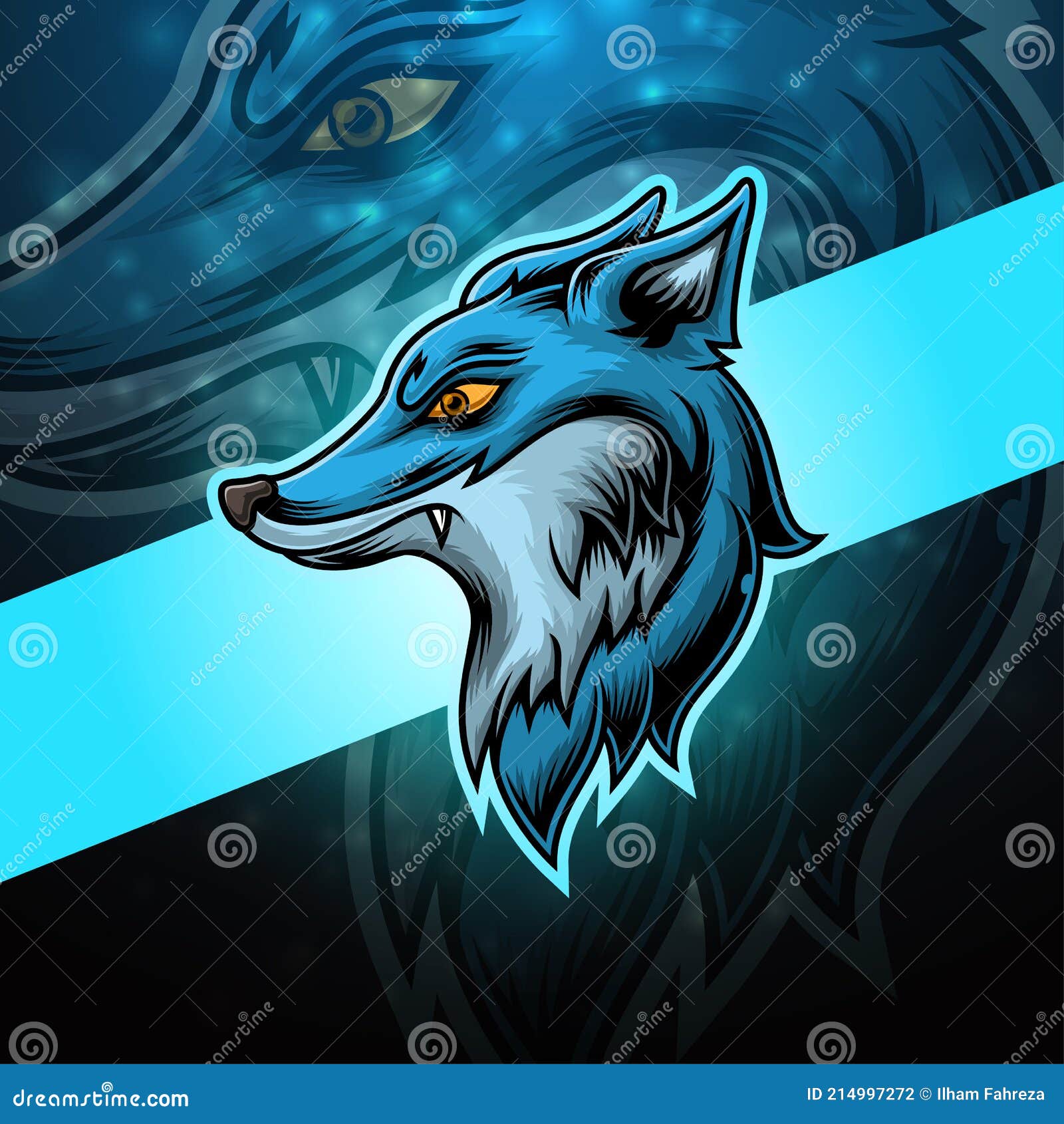 Fuchs Esport Maskottchen Logo Design Vektor Abbildung - Illustration ...