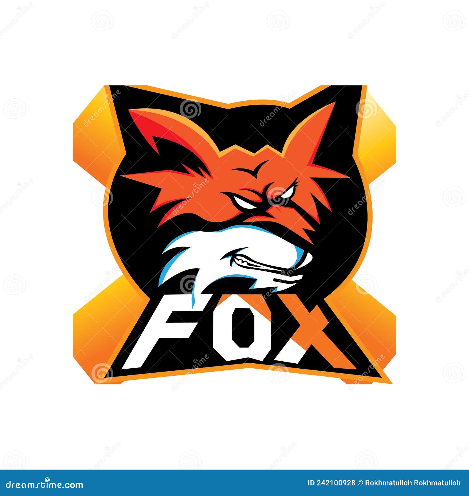 Fuchs-Logo-Abbildung Maskottdesign Vektorelement Vektor Abbildung ...