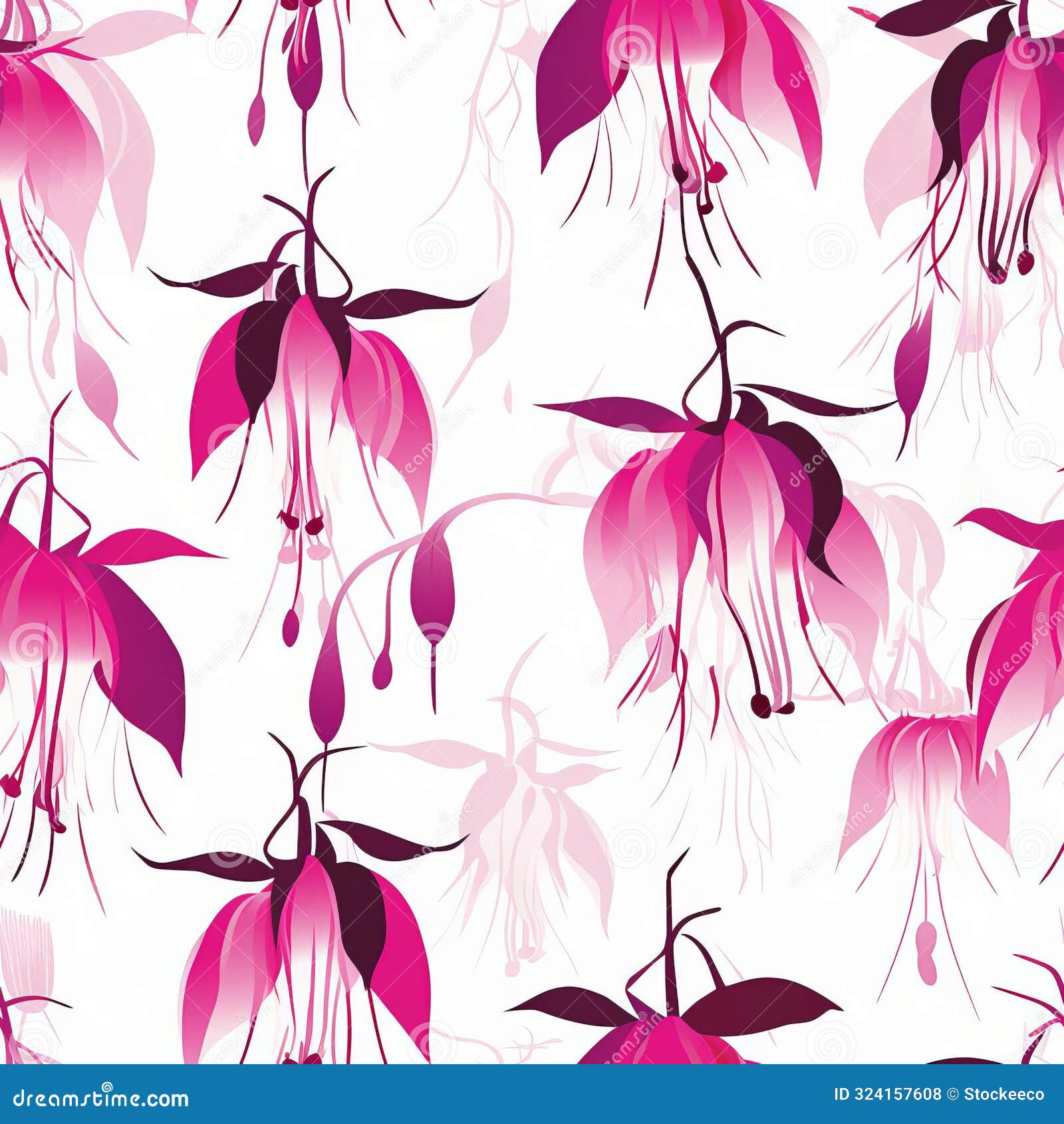 Retro Fuchsia Colors on Solid White Background Design Stock ...