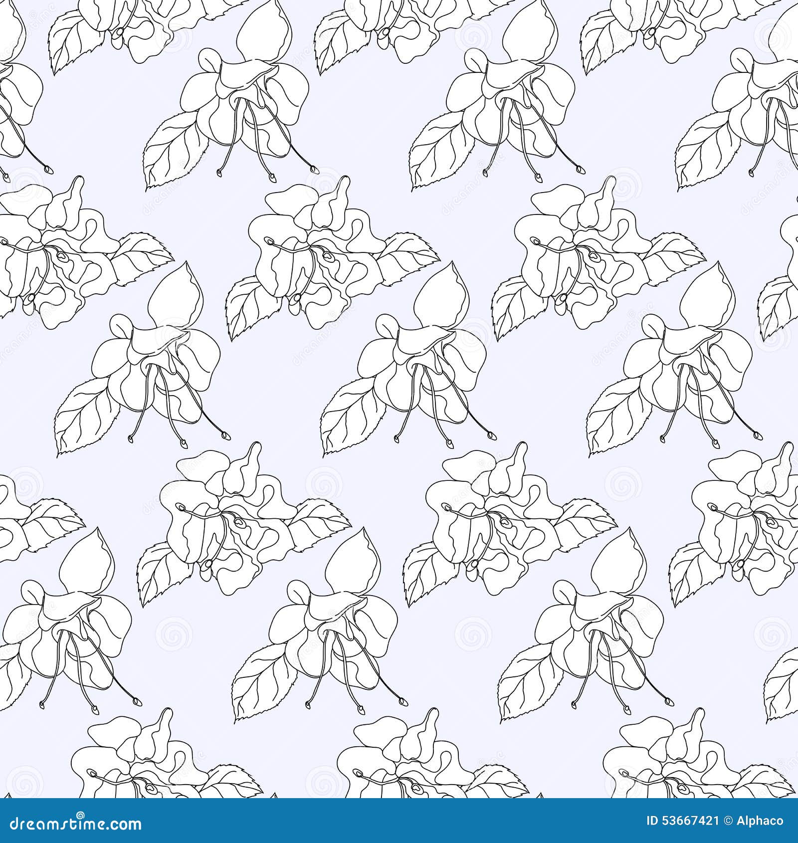 Fuchsia pattern stock vector. Illustration of style, seamless - 53667421