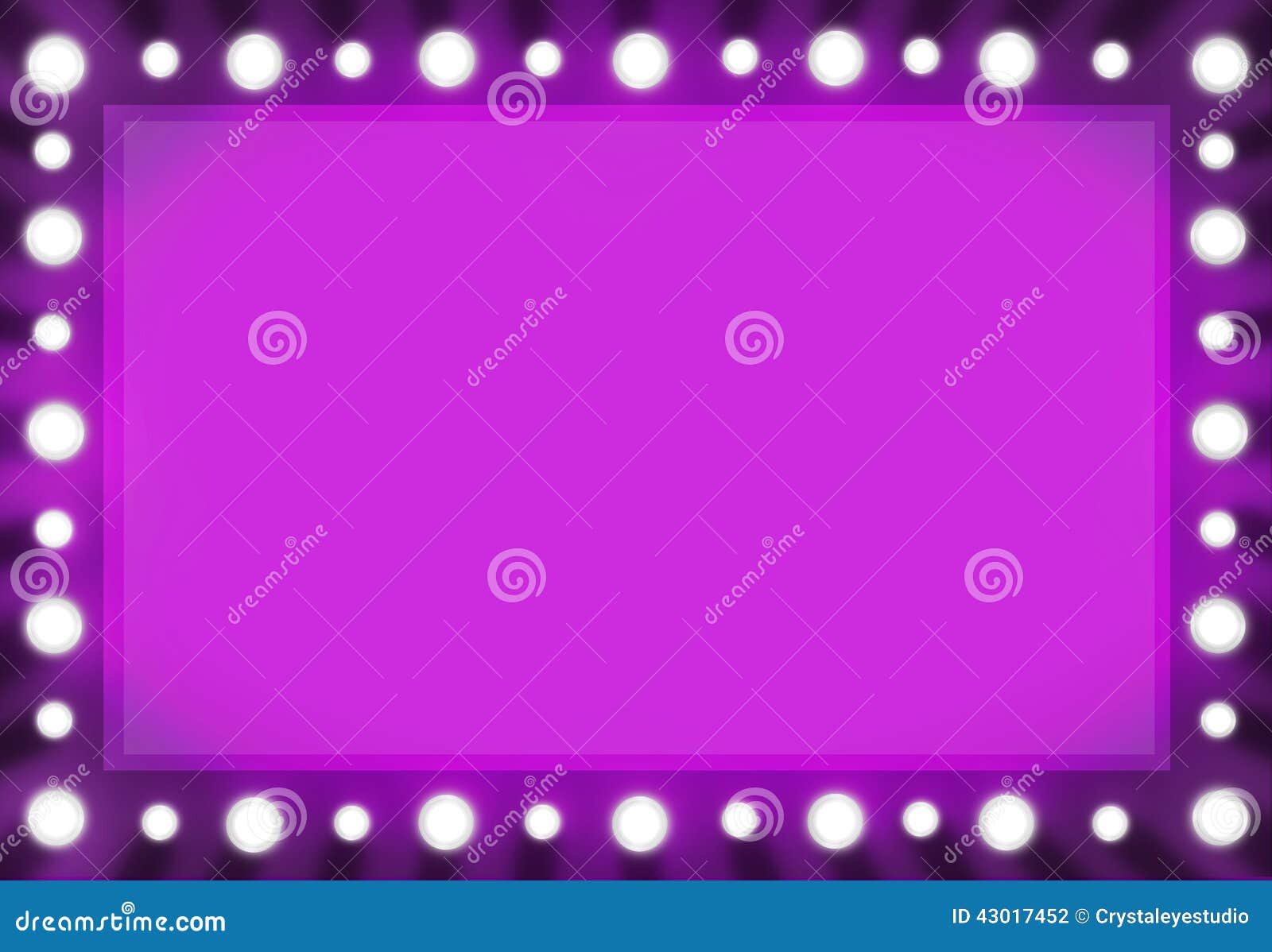 Fuchsia Pink Back Stage Light Mirror Background Frame. Stock ...