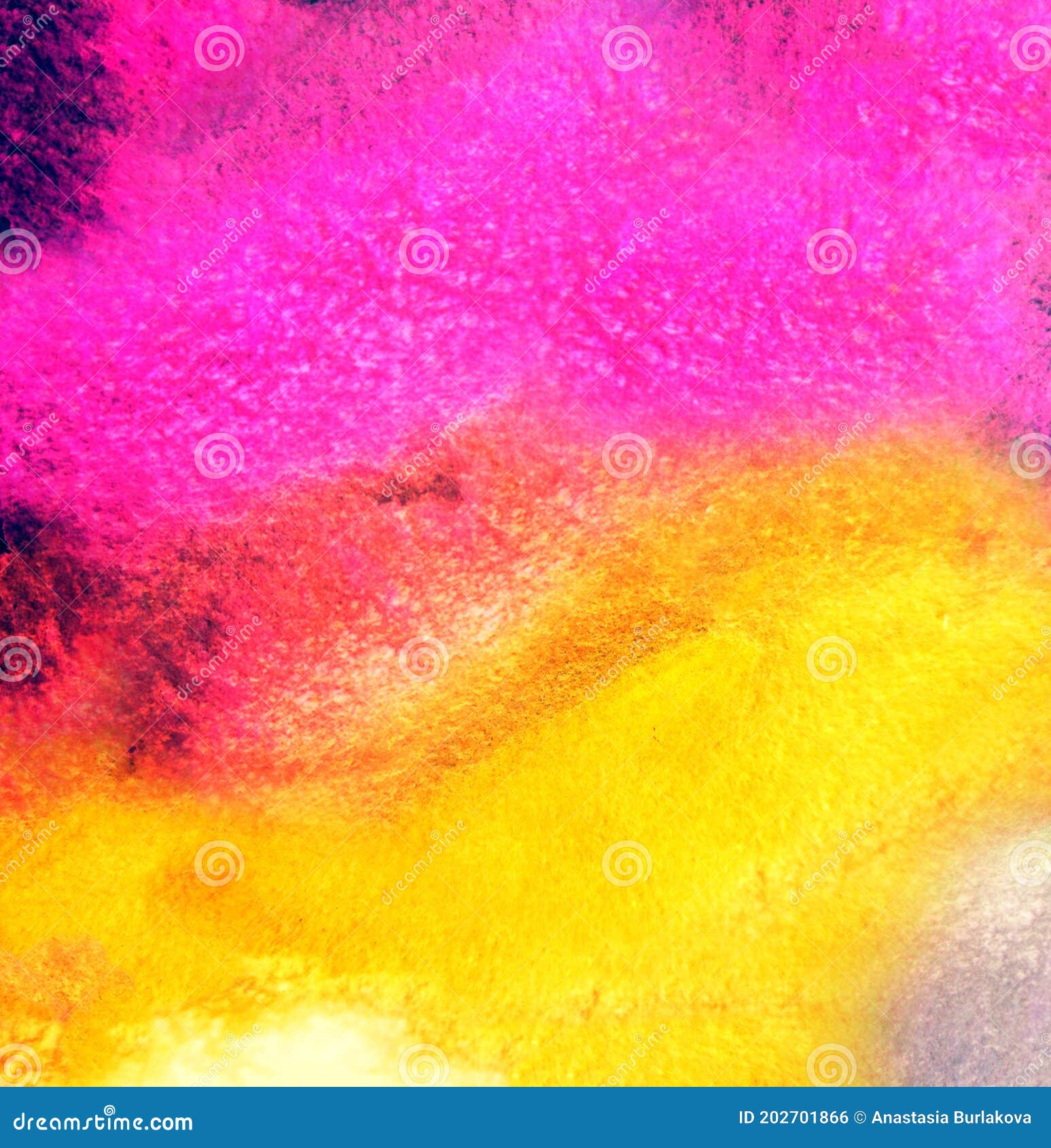 Fuchsia and Yellow Abstract Texture Background, Wax Crayons Drawing ...