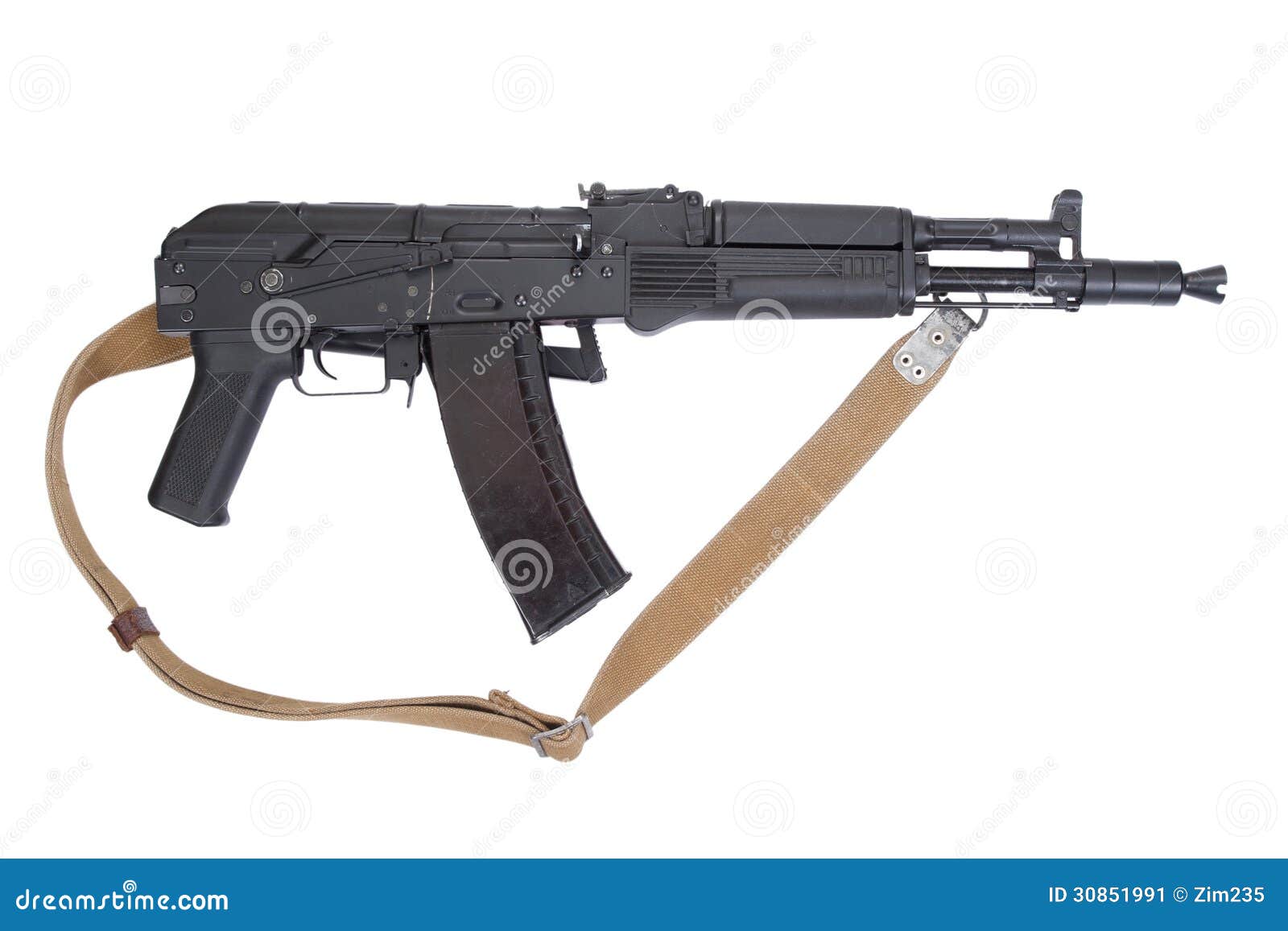 Fucile Di Assalto Moderno Su Bianco Immagine Stock - Immagine di ...