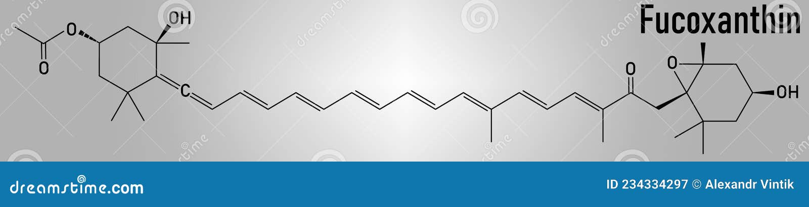 Fucoxanthin Brown Algae Pigment Molecule. Ingredient of Some Dietary ...