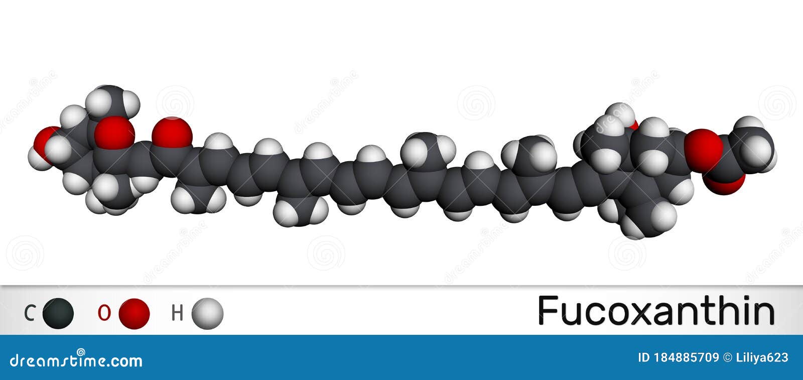 Fucoxanthin, C42H58O6, Xanthophyll Molecule. it Has Anticancer, Anti ...