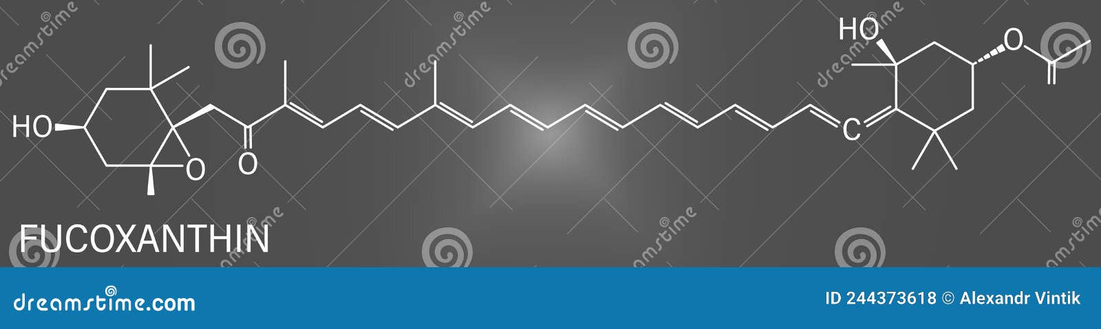 Fucoxanthin Molecule. Skeletal Formula. Stock Vector - Illustration of ...