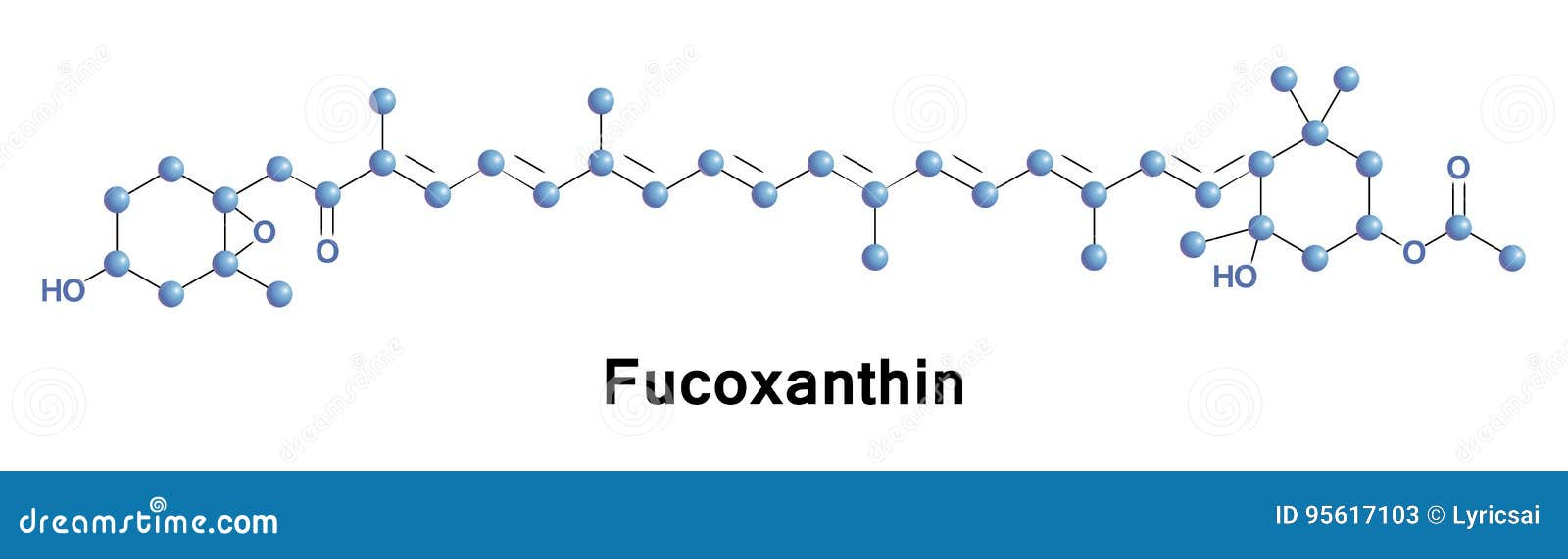 Fucoxanthin Xanthophyll Formula Stock Vector - Illustration of ...