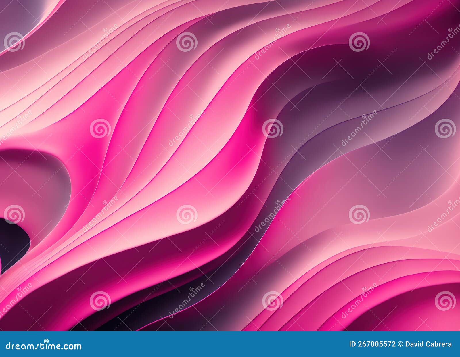 Fucsia Silky Smooth Abstract Waves Folded Stock Illustration ...