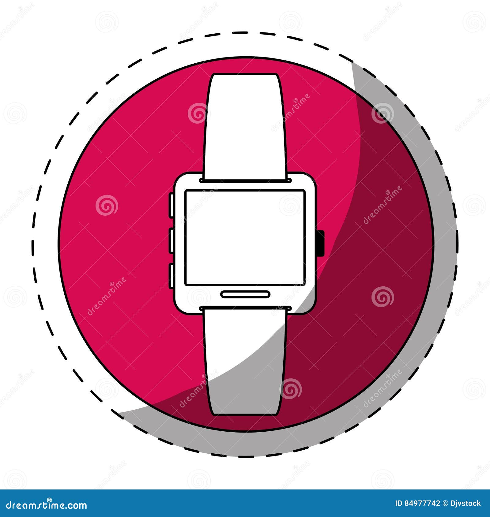Fucsia Symbol Smartwatch Button Icon Stock Illustration - Illustration ...
