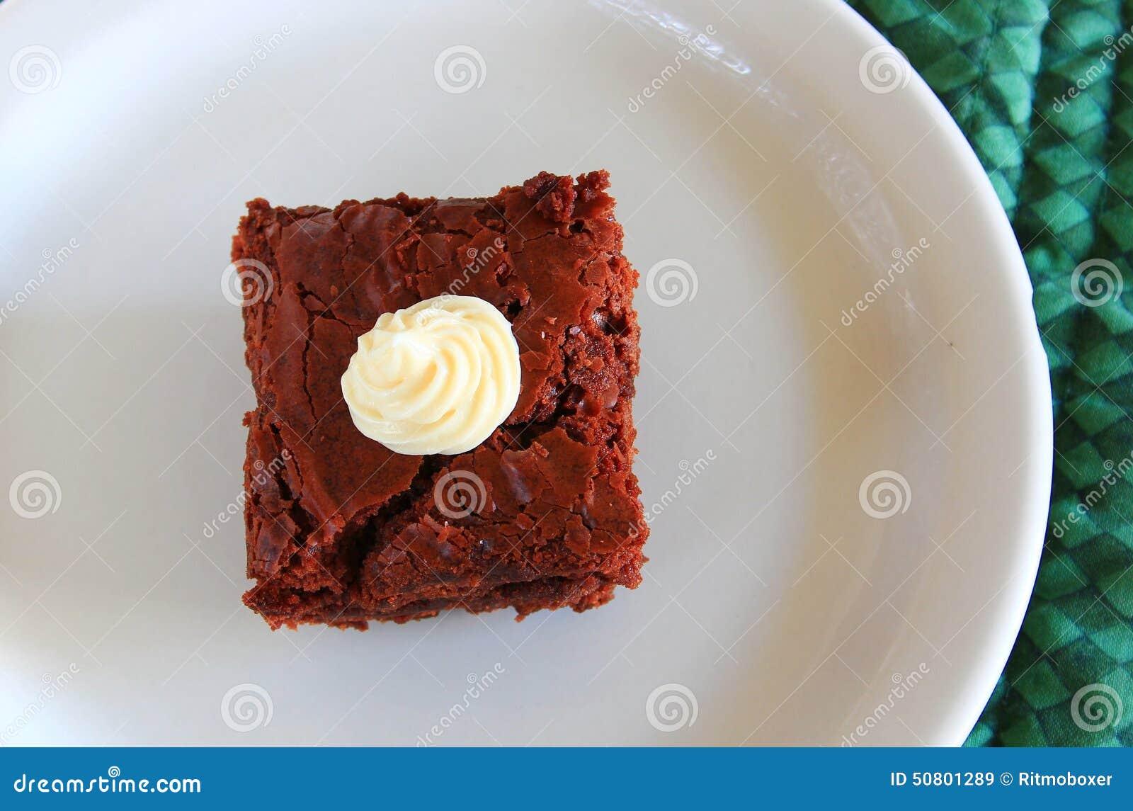 Fudge Brownie on a White Plate Stock Image - Image of cake, fudge: 50801289