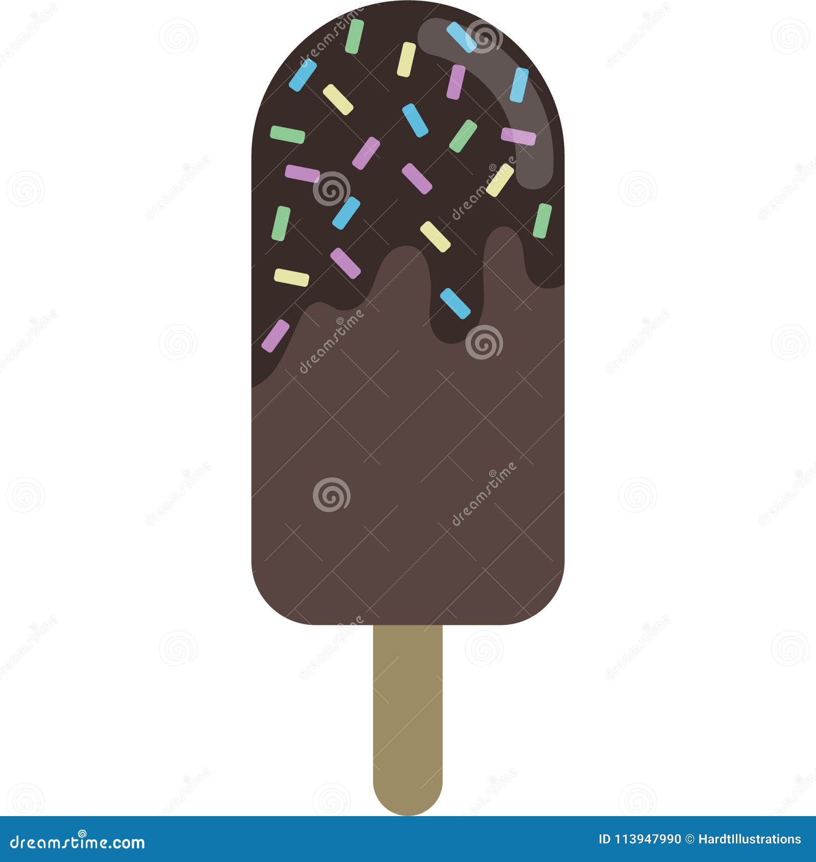 Fudge Popsicle Vector Illustration | CartoonDealer.com #113947989