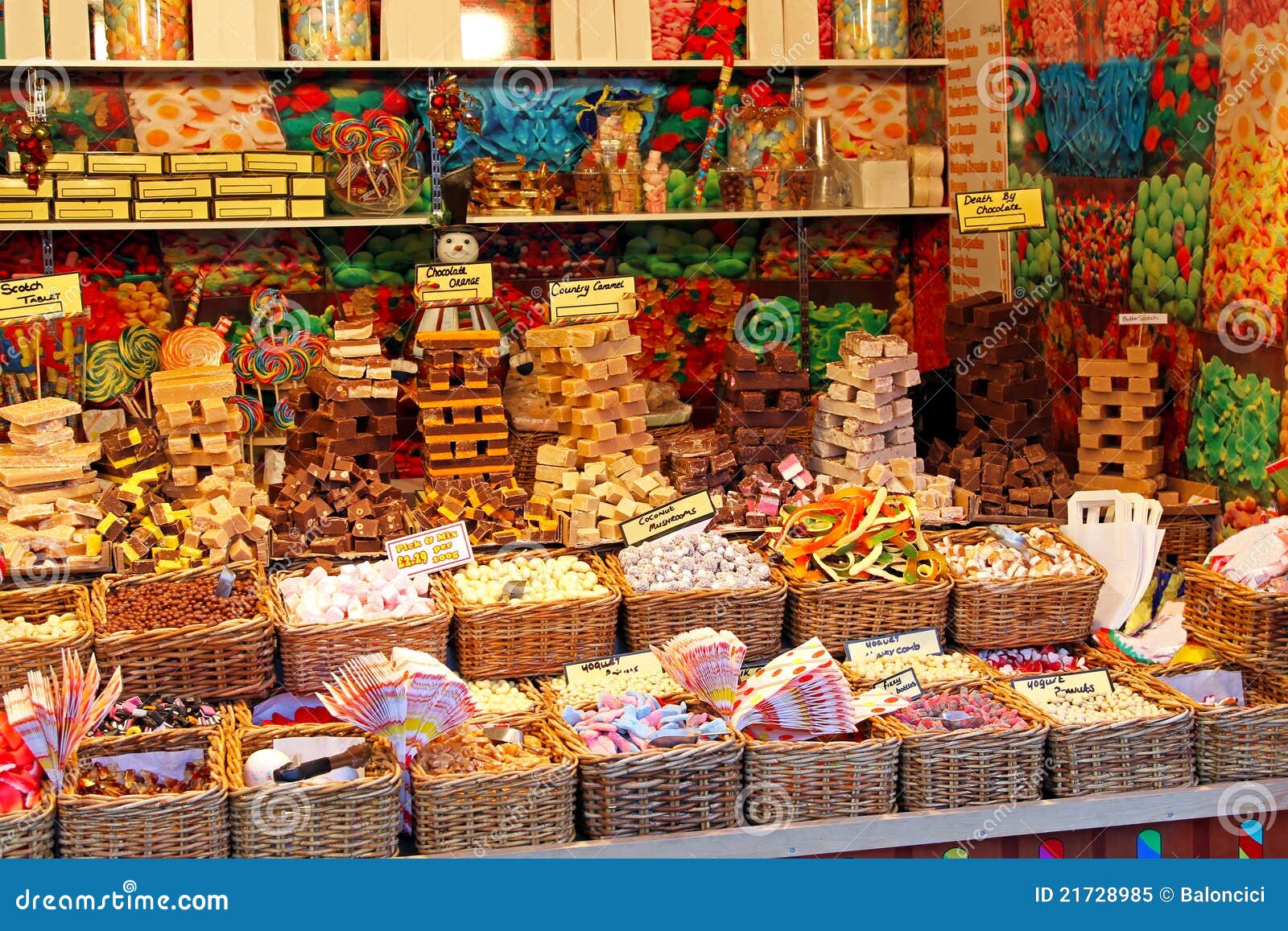 Fudge stall stock image. Image of cake, fudge, chololate - 21728985