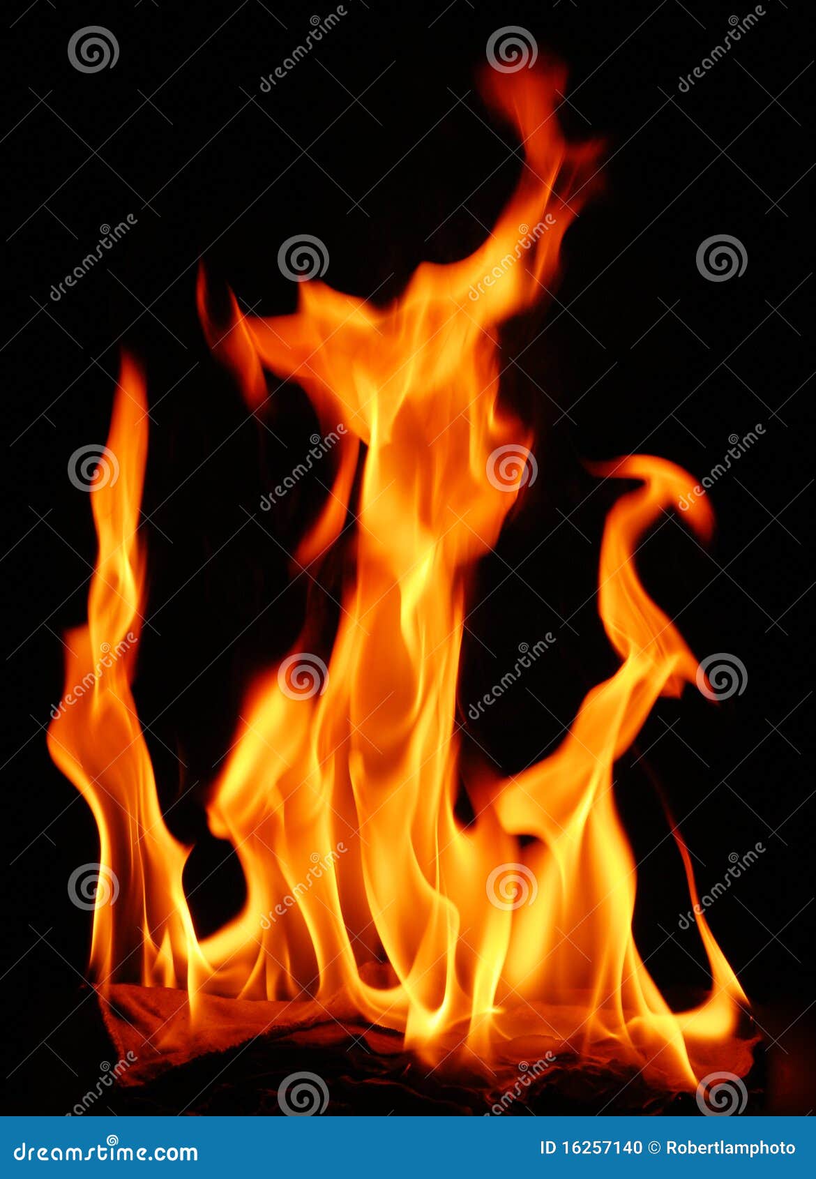 Fuego Aislado En Fondo Negro Foto de archivo - Imagen de amarillo, rojo ...