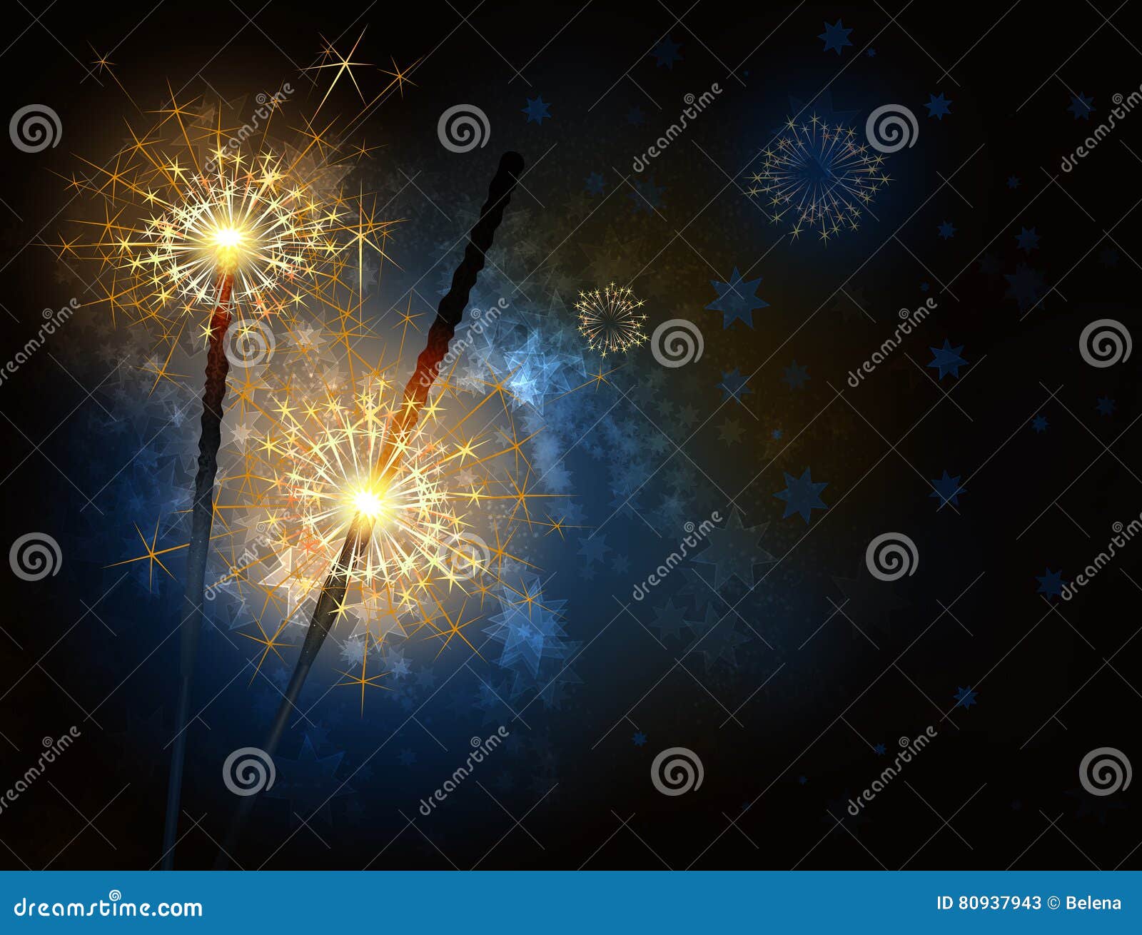 Fuego de Bengala imagen de archivo. Imagen de nuevo, navidad - 80937943