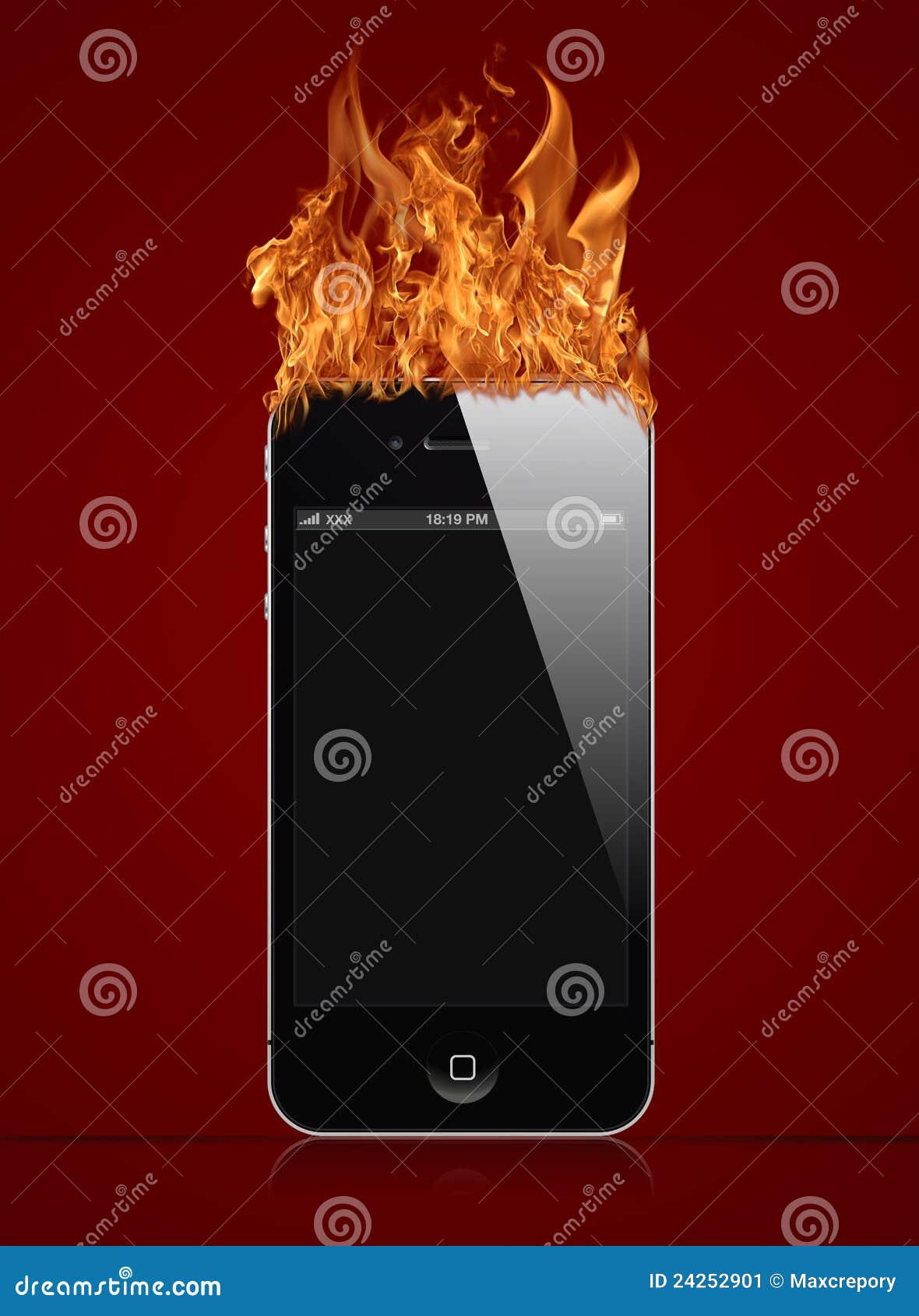 Fuego de Iphone foto editorial. Ilustración de nuevo - 24252901