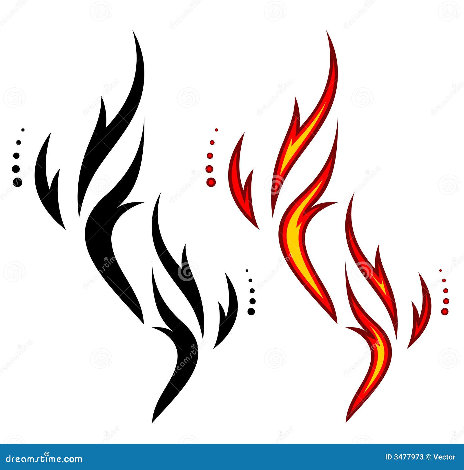 Fuego (vector) ilustración del vector. Ilustración de acortar - 3477973