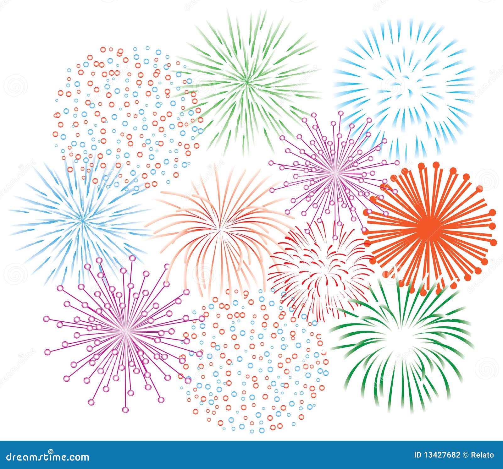 Fuegos artificiales ilustración del vector. Ilustración de celebre ...