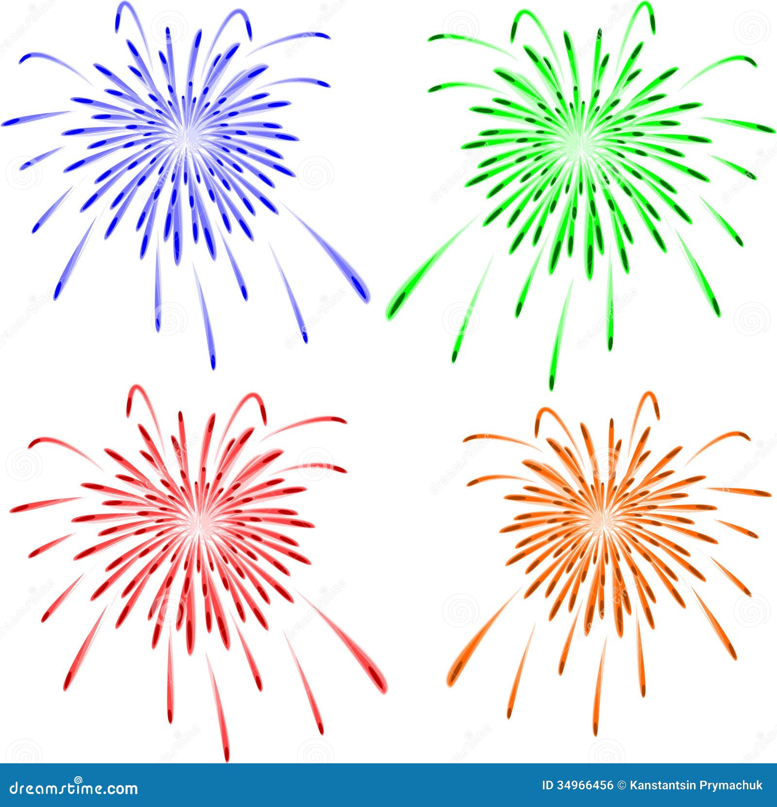 Fuegos Artificiales Brillantemente Coloridos Del Vector. Vector Imagen ...