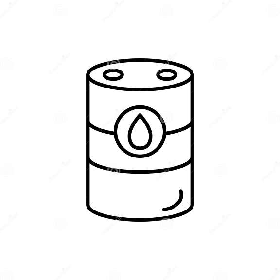 Fuel barrel icon stock vector. Illustration of drum - 338267079