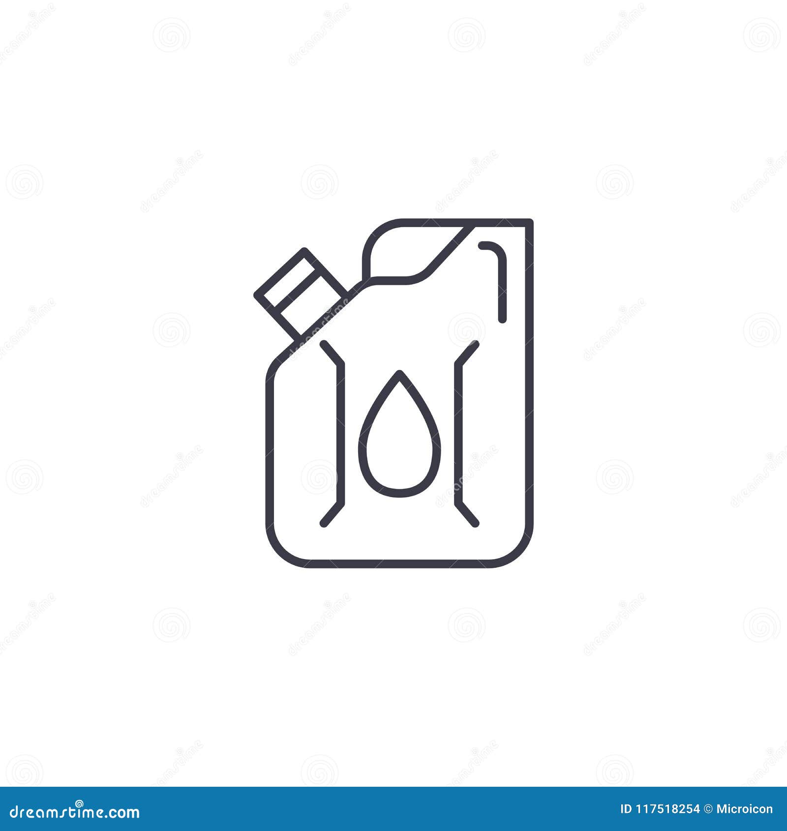 Fuel Can Linear Icon Concept. Fuel Can Line Vector Sign, Symbol ...