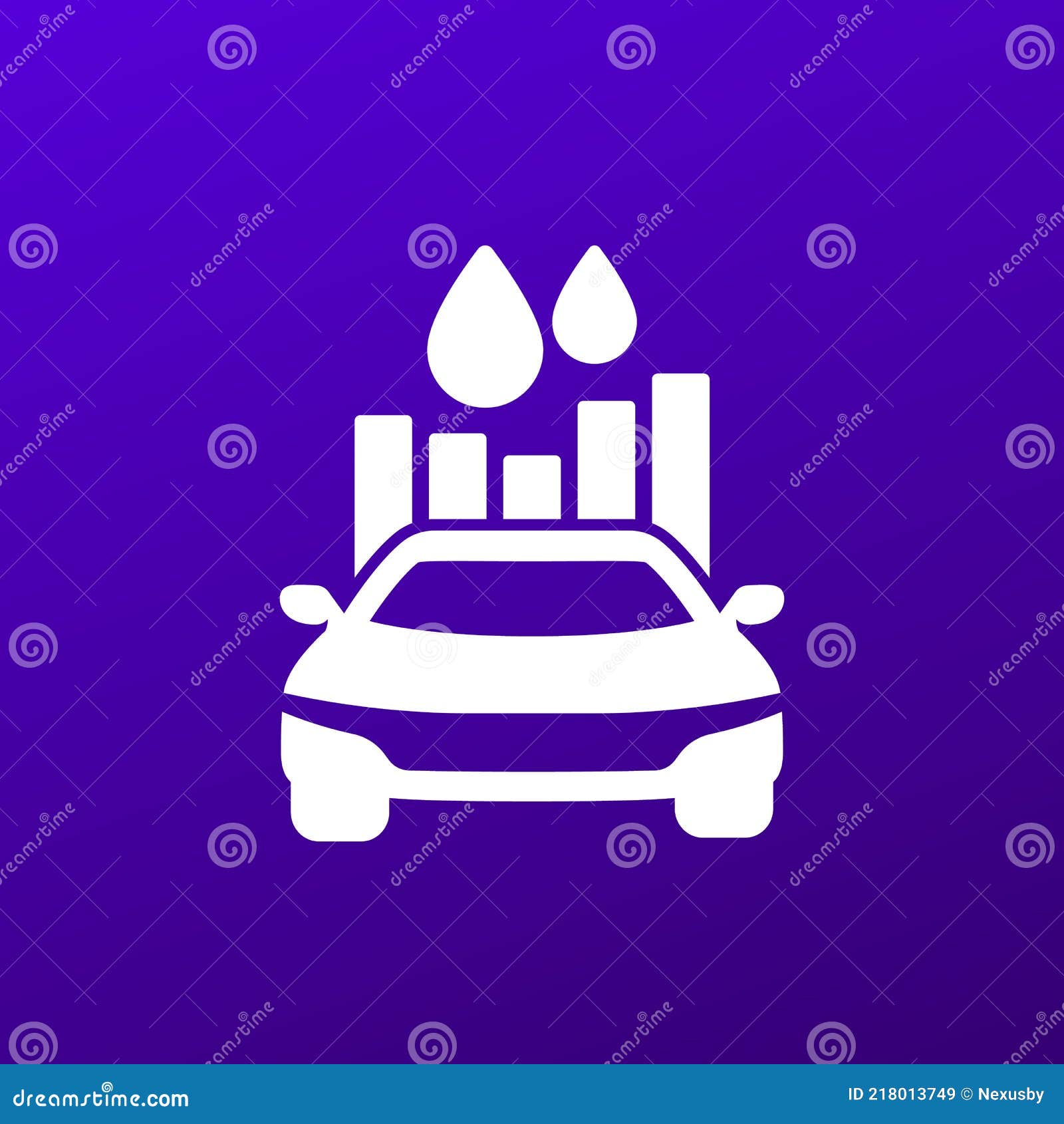 Fuel Consumption Icon with Car, Vector Sign Stock Vector - Illustration ...