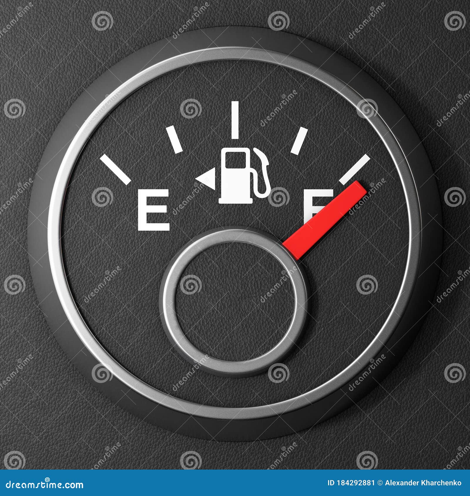 Fuel Dashboard Gauge Sign Showing A Full Charge With Rechargeable Car ...