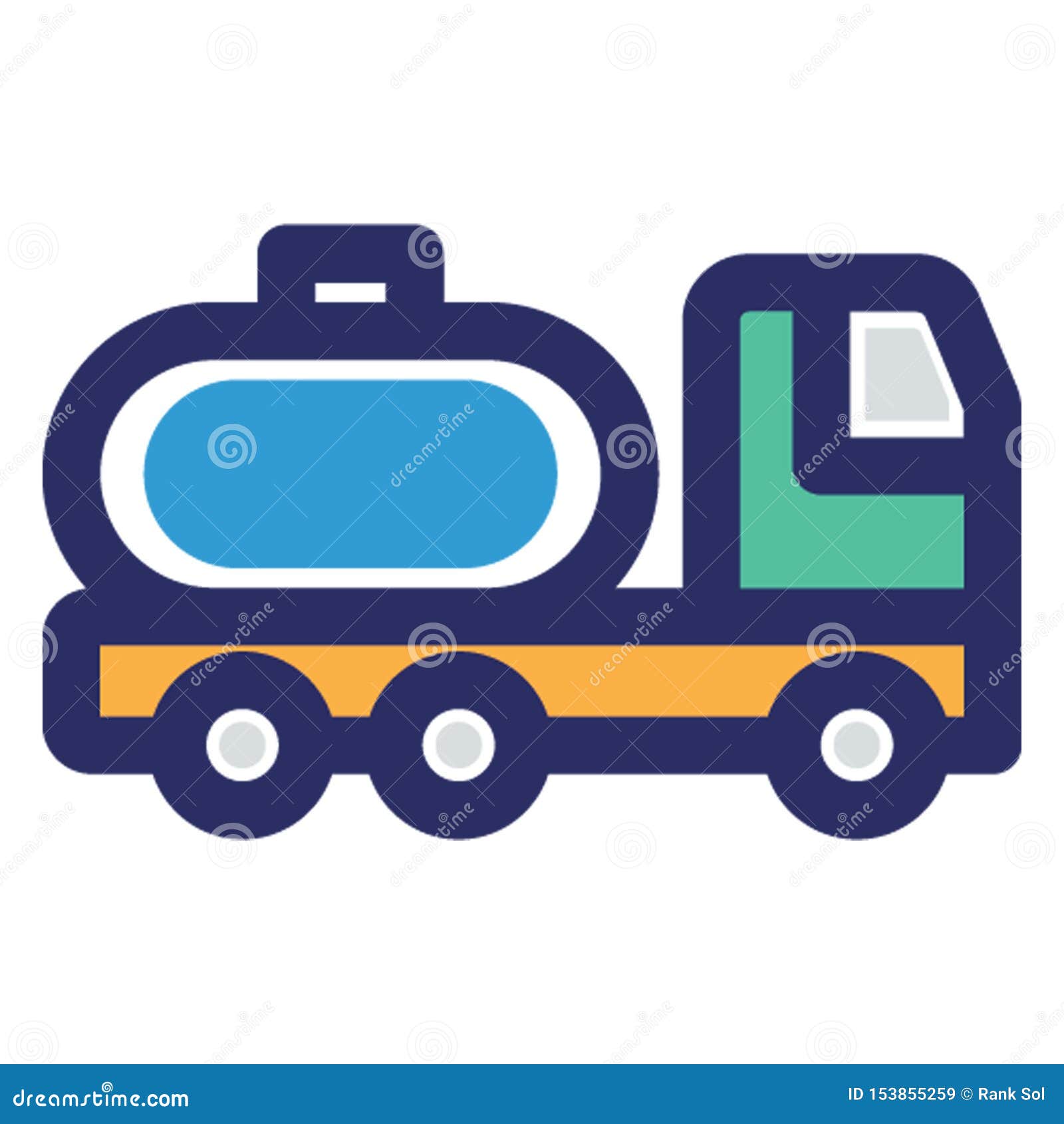 Fuel Delivery, Fuel Logistics Vector Icon Which Can Easily Modify or ...