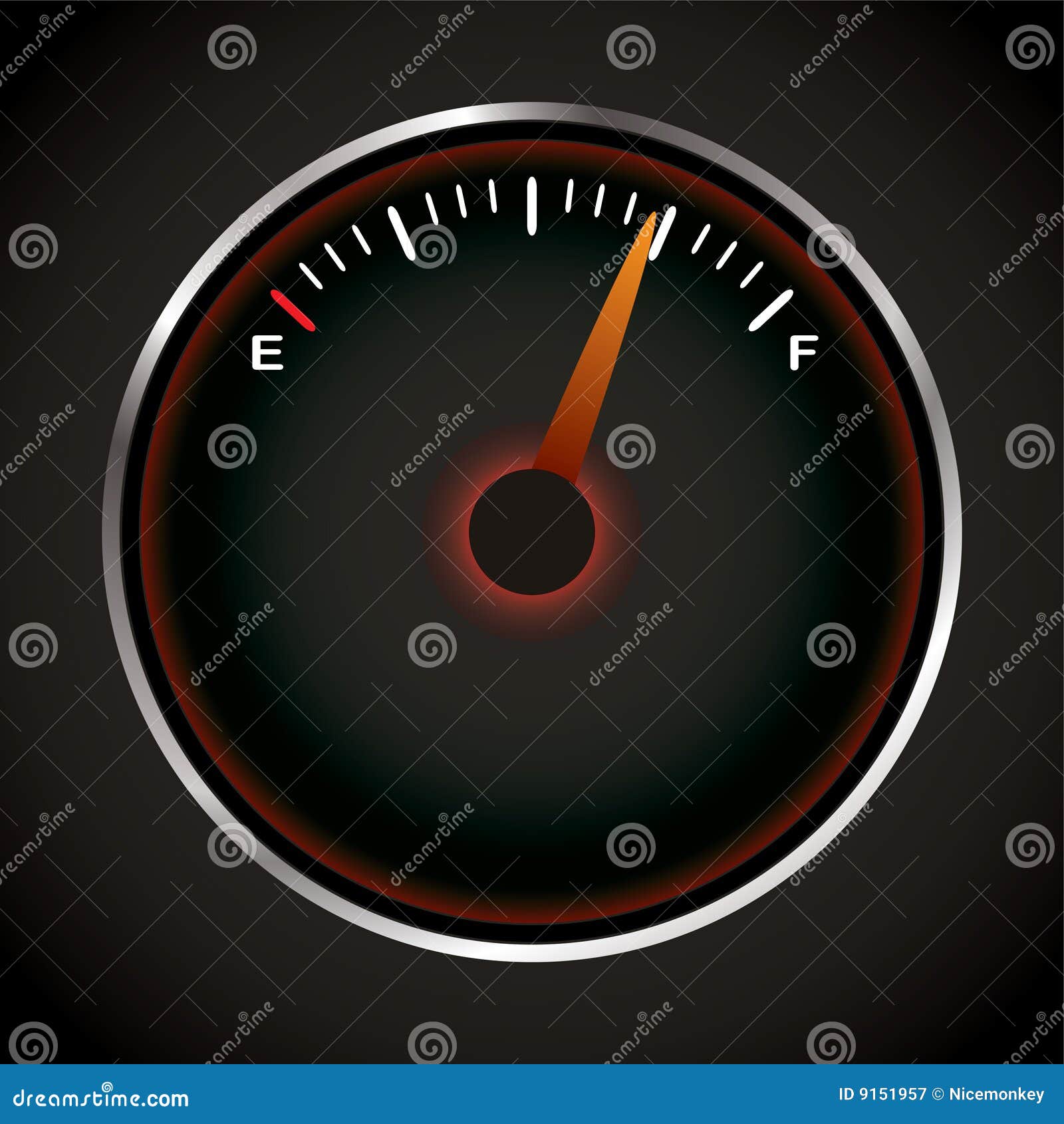 Fuel dial stock vector. Illustration of pointer, symbol - 9151957