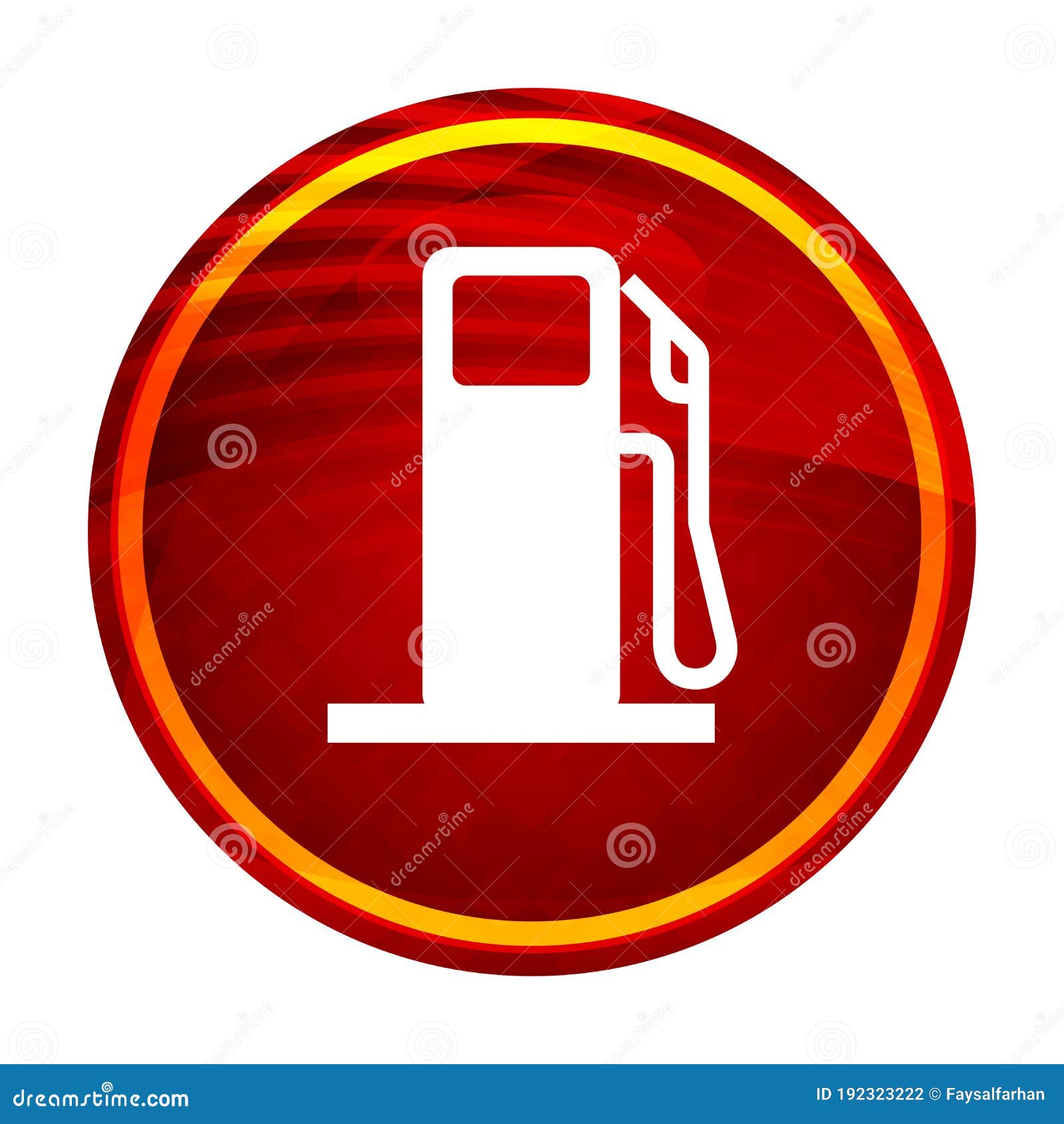 Fuel Dispenser Icon Creative Red Round Button Illustration Design Stock ...