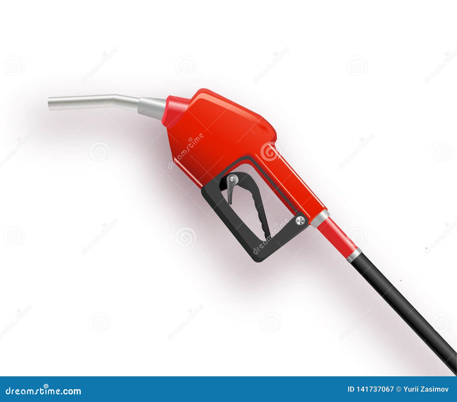 Fuel Dispenser in Simple 3D Style. Vector Illustration on White ...