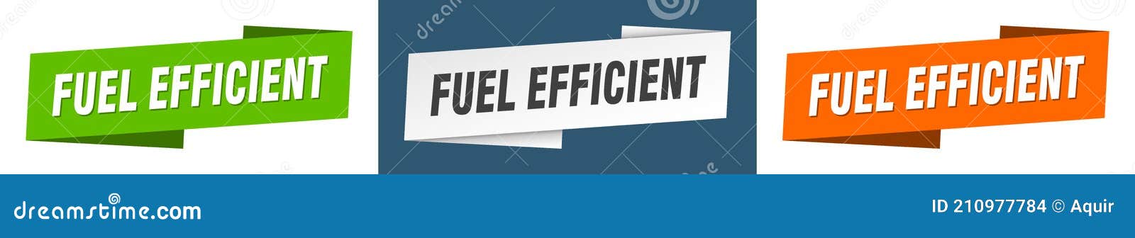 Fuel Efficient Banner. Fuel Efficient Ribbon Label Sign Set Stock ...