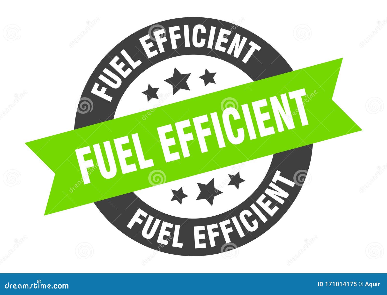 Fuel Efficient Sign. Fuel Efficient Round Ribbon Sticker Stock Vector ...