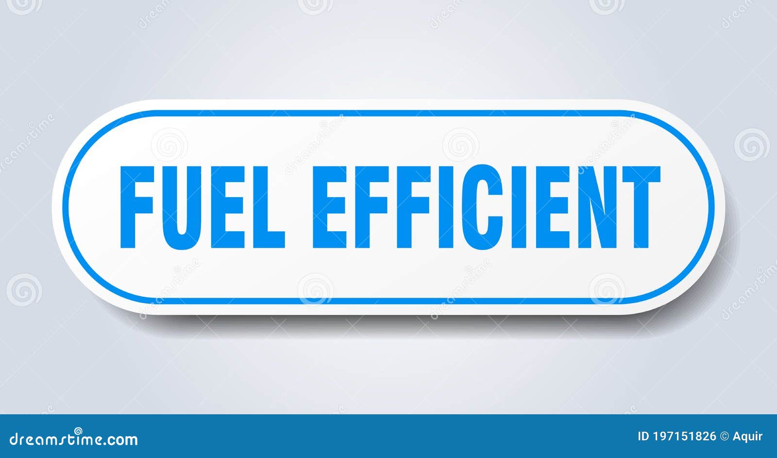Fuel efficient sticker. stock vector. Illustration of flat - 197151826