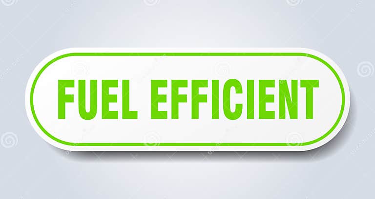 Fuel efficient sticker. stock vector. Illustration of banner - 197154369