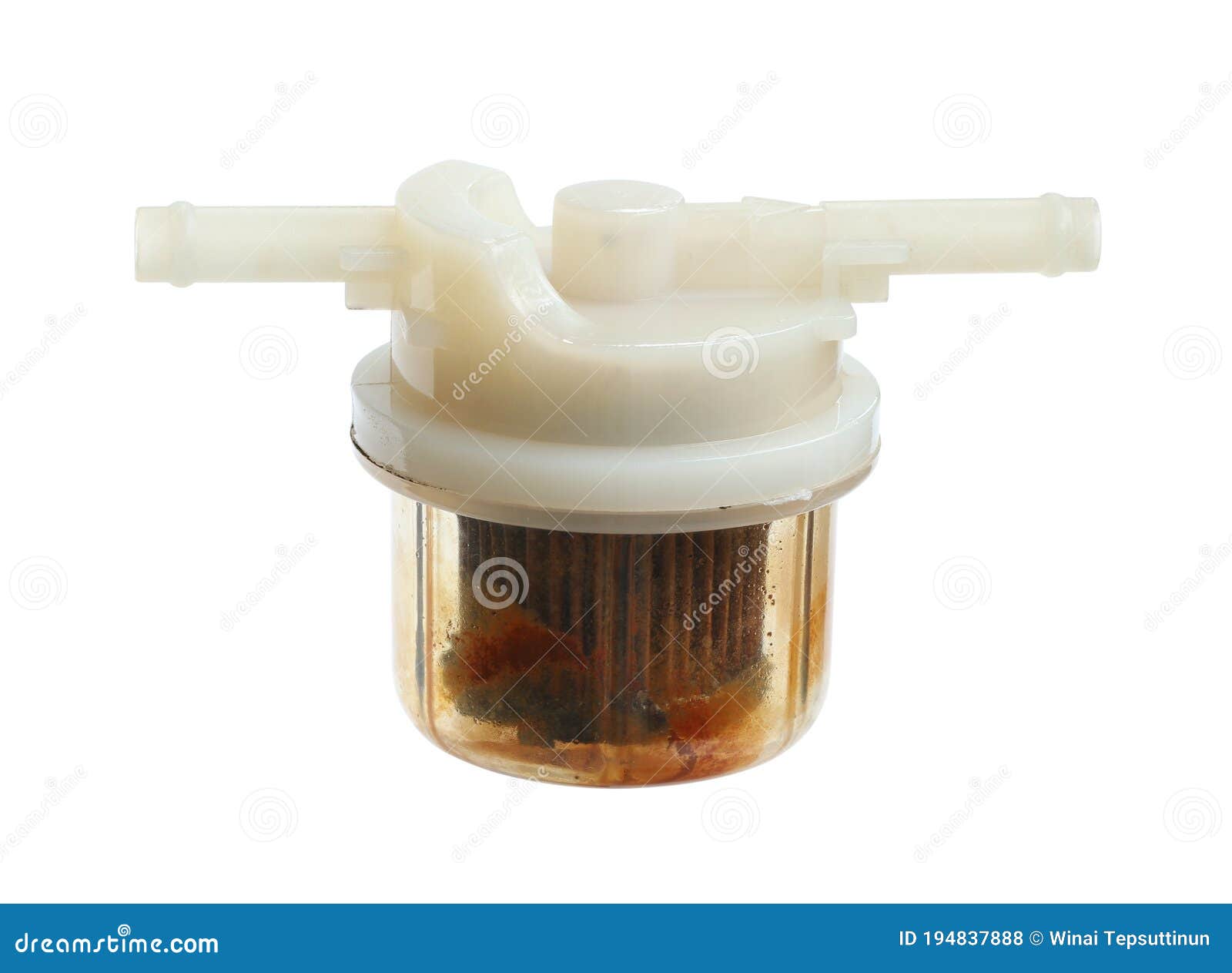 Fuel Filter Installed In A Car With A Fuel Line Connected To It Under ...