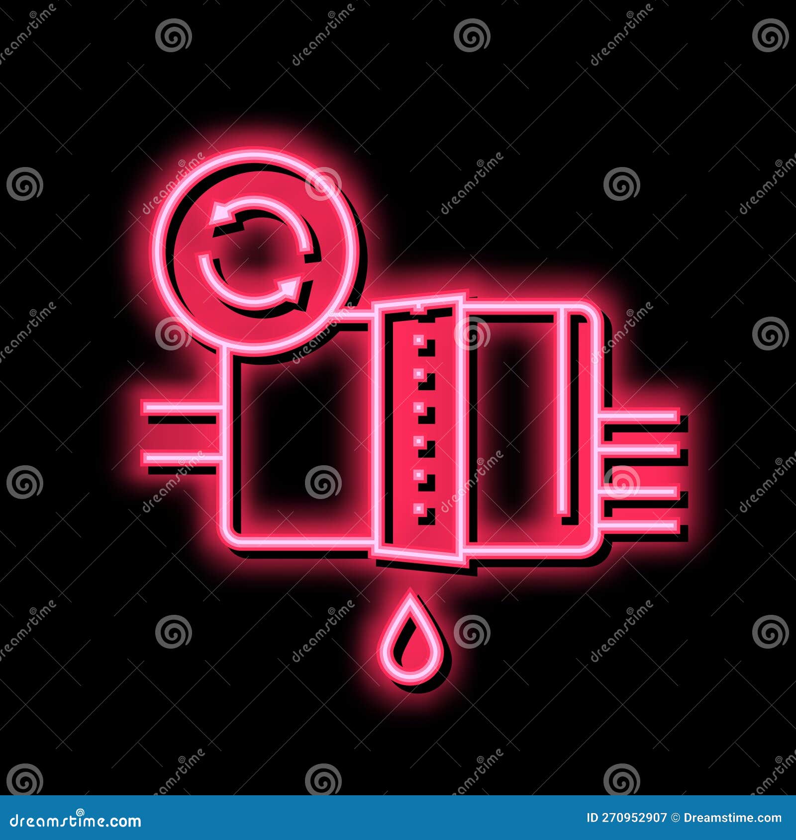 Fuel Filter Replacement Neon Glow Icon Illustration Stock Vector ...