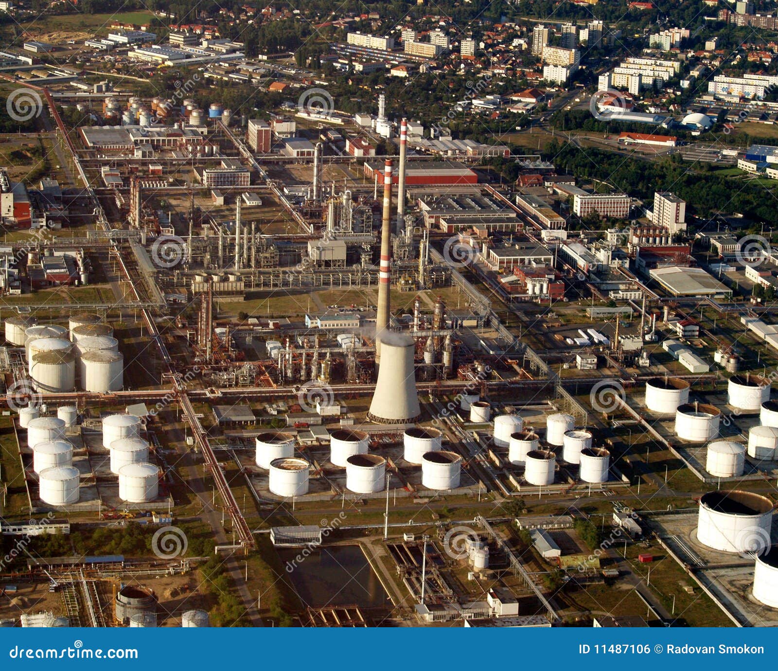 Fuel and gas refinery stock photo. Image of plant, factory - 11487106